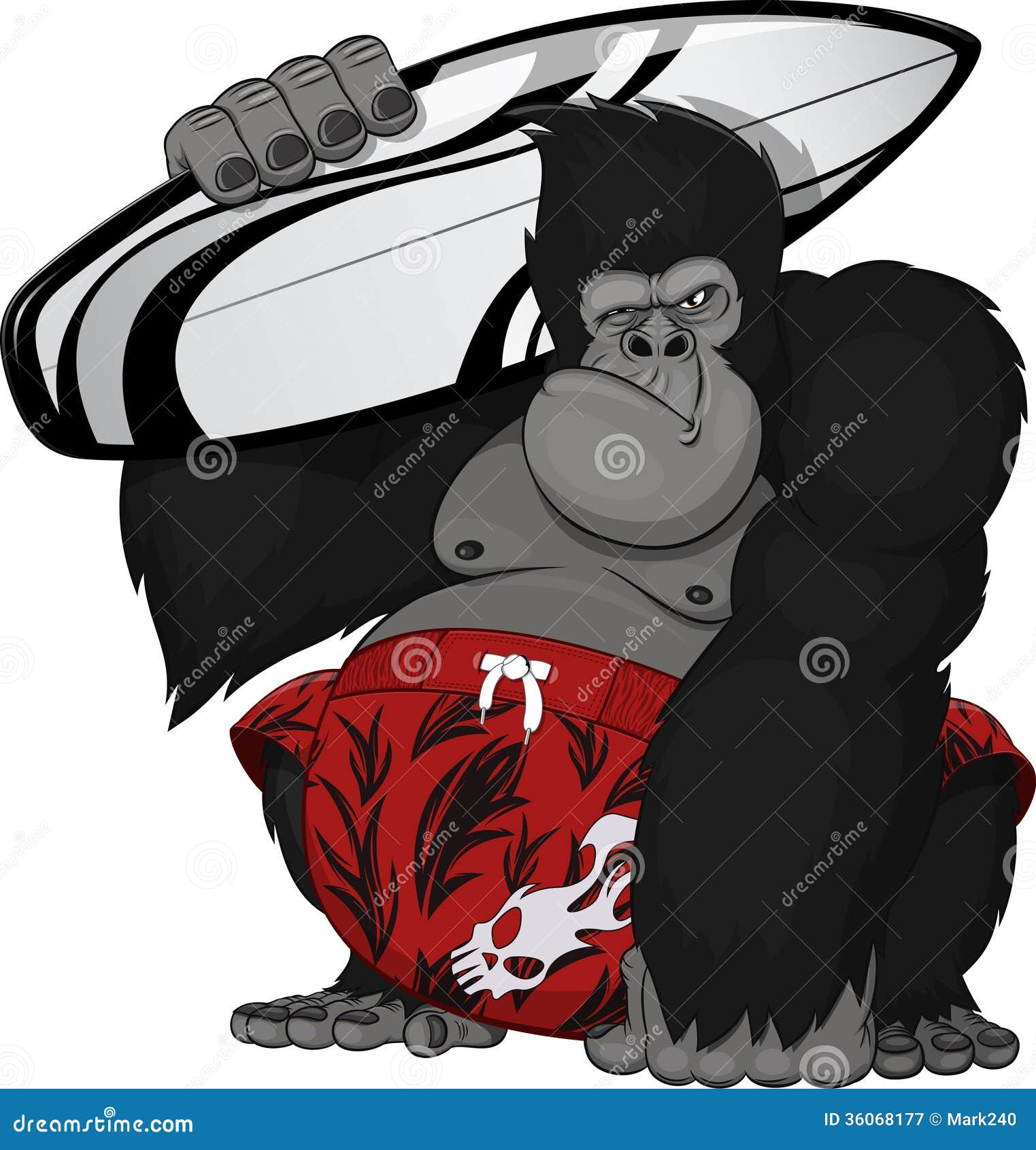 Monkey Muscle Cartoon | CartoonDealer.com #30812815