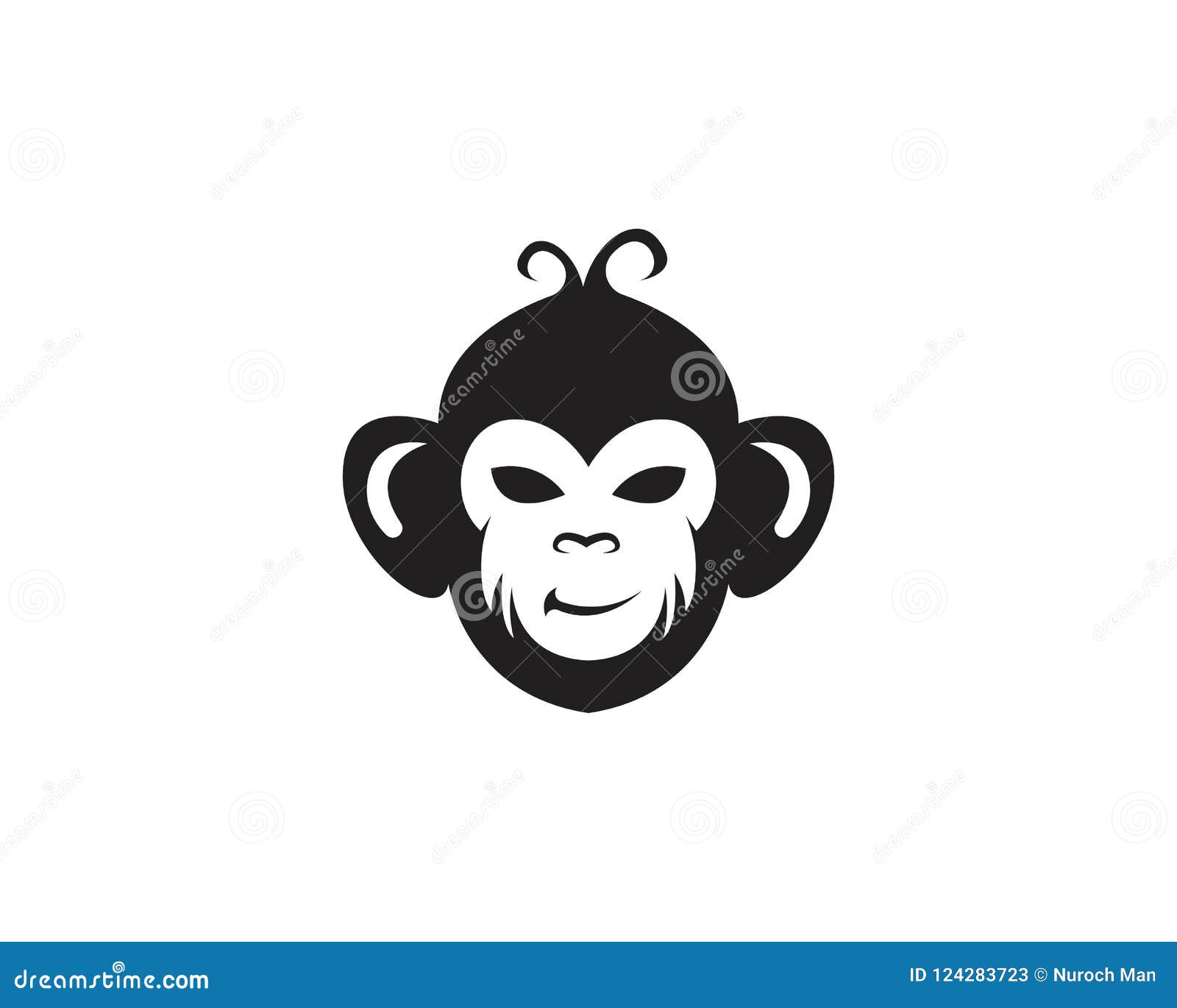 Monkey Symbol Logo and Symbol Stock Illustration - Illustration of geek ...