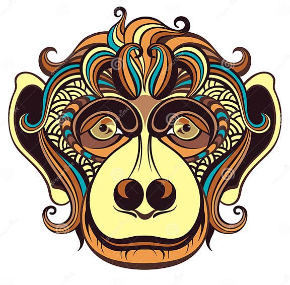 The Monkey a Symbol of New Year 2016. Stock Vector - Illustration of ...