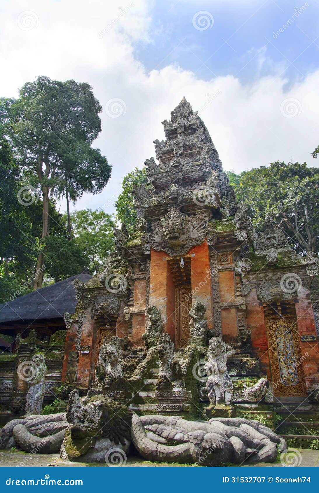 Monkey temple stock image. Image of forest, traditional - 31532707