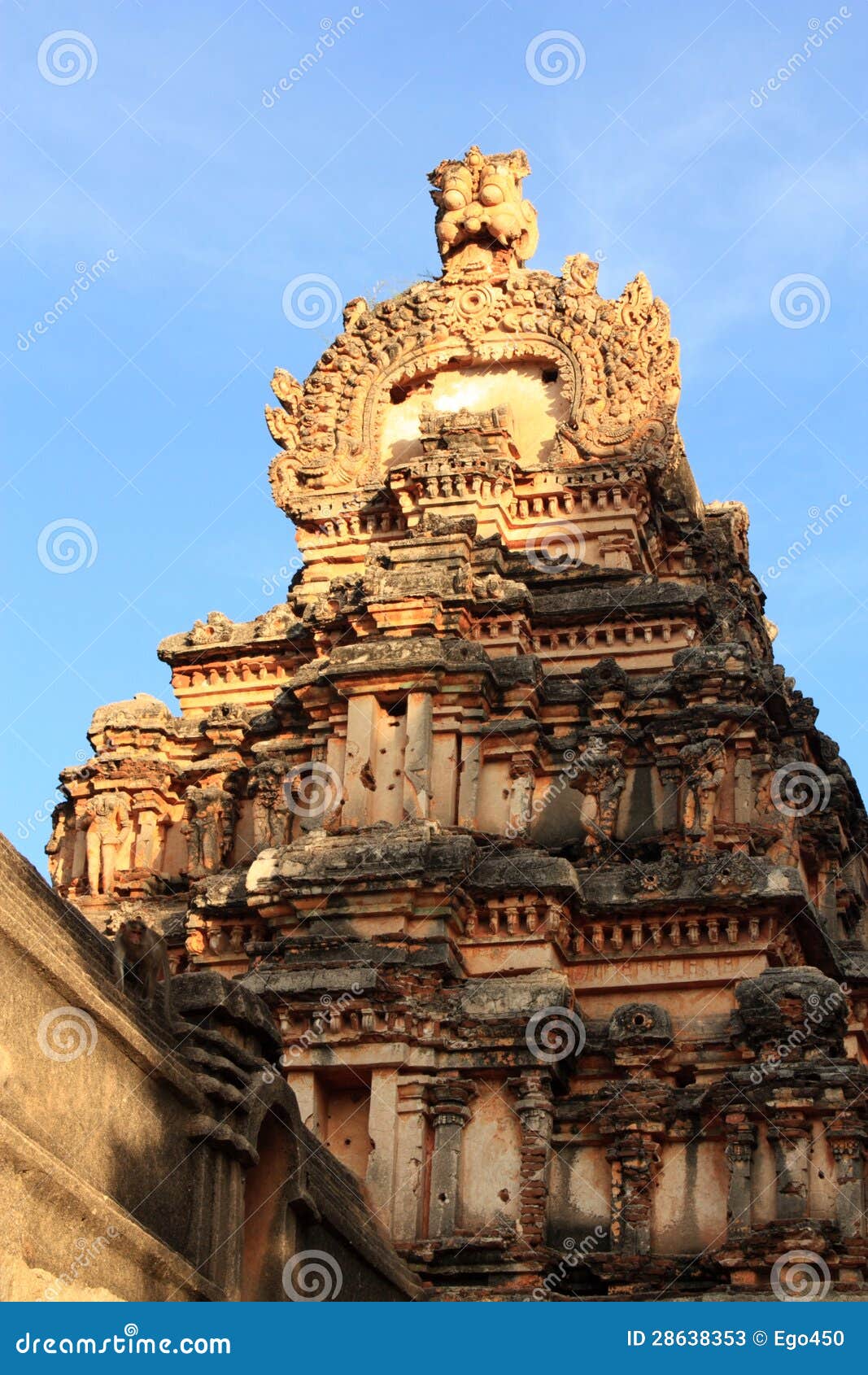 A Hanuman Temple Hindu Temple And Sitting A Monkey Royalty-Free Stock ...