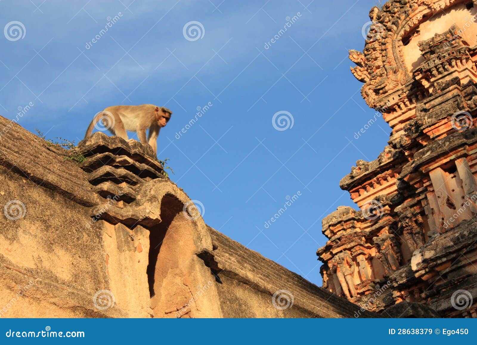 Monkey Temple (Hanuman Temple) in Hampi, India. Stock Image - Image of ...