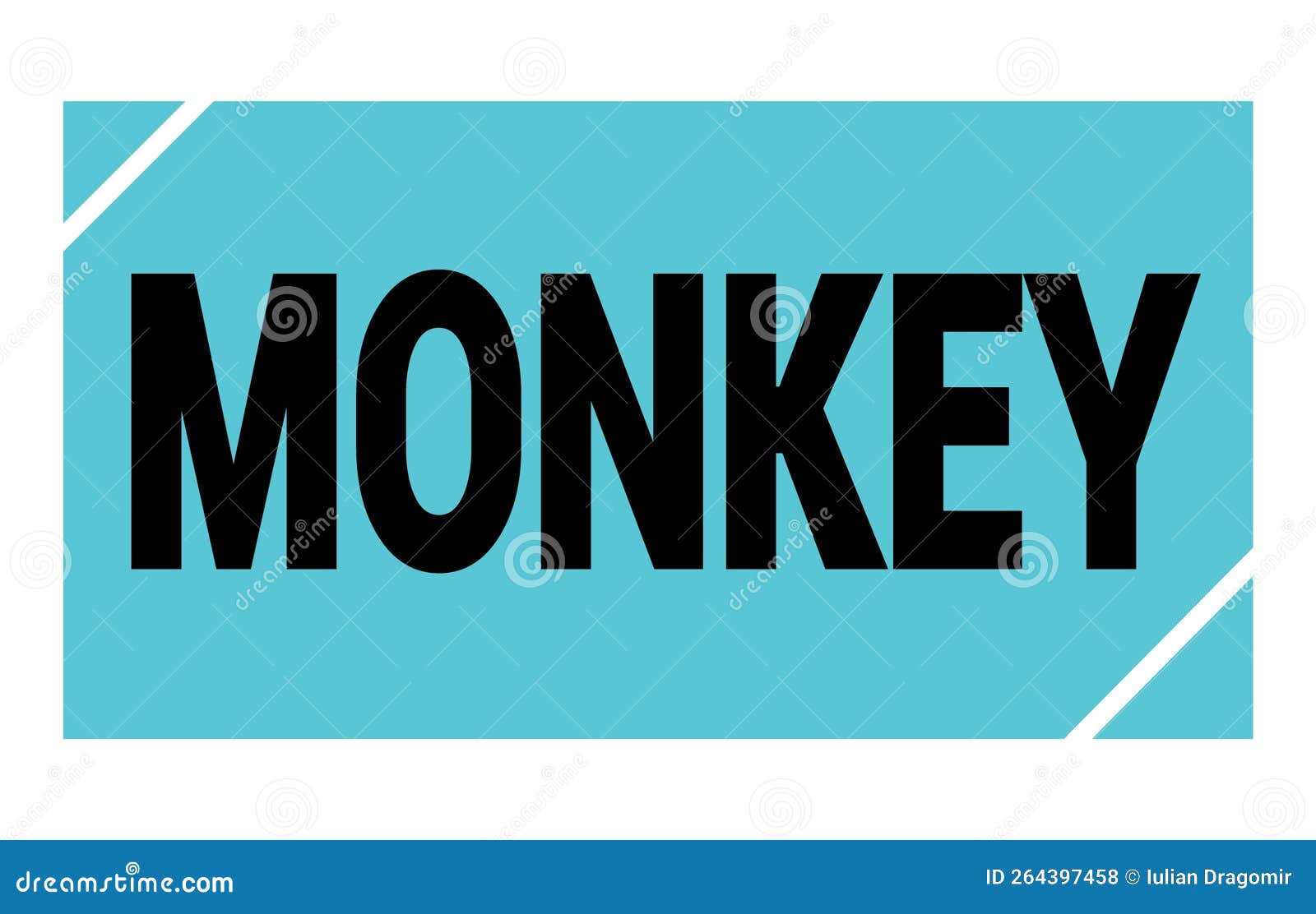 MONKEY Text Written on Blue-black Stamp Sign Stock Illustration ...