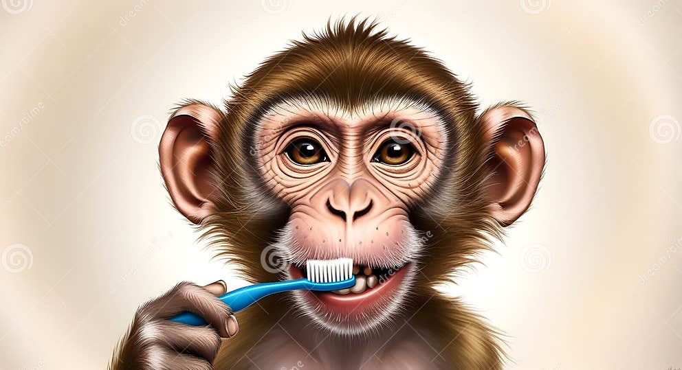 A Monkey with a Tooth in Its Teeth Stock Image - Image of mammal ...