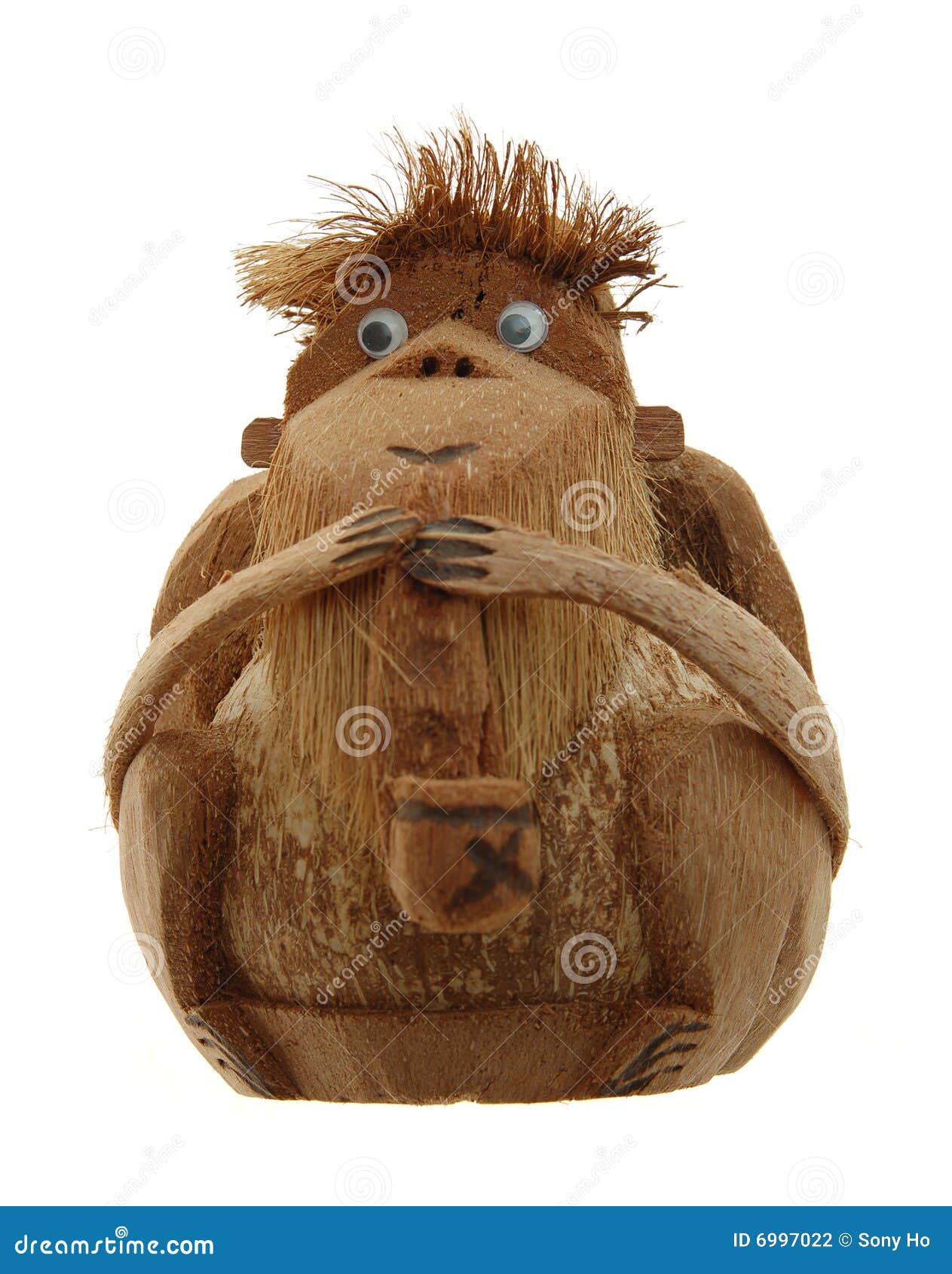 Monkey toy stock photo. Image of hand, palm, coconut, gift - 6997022