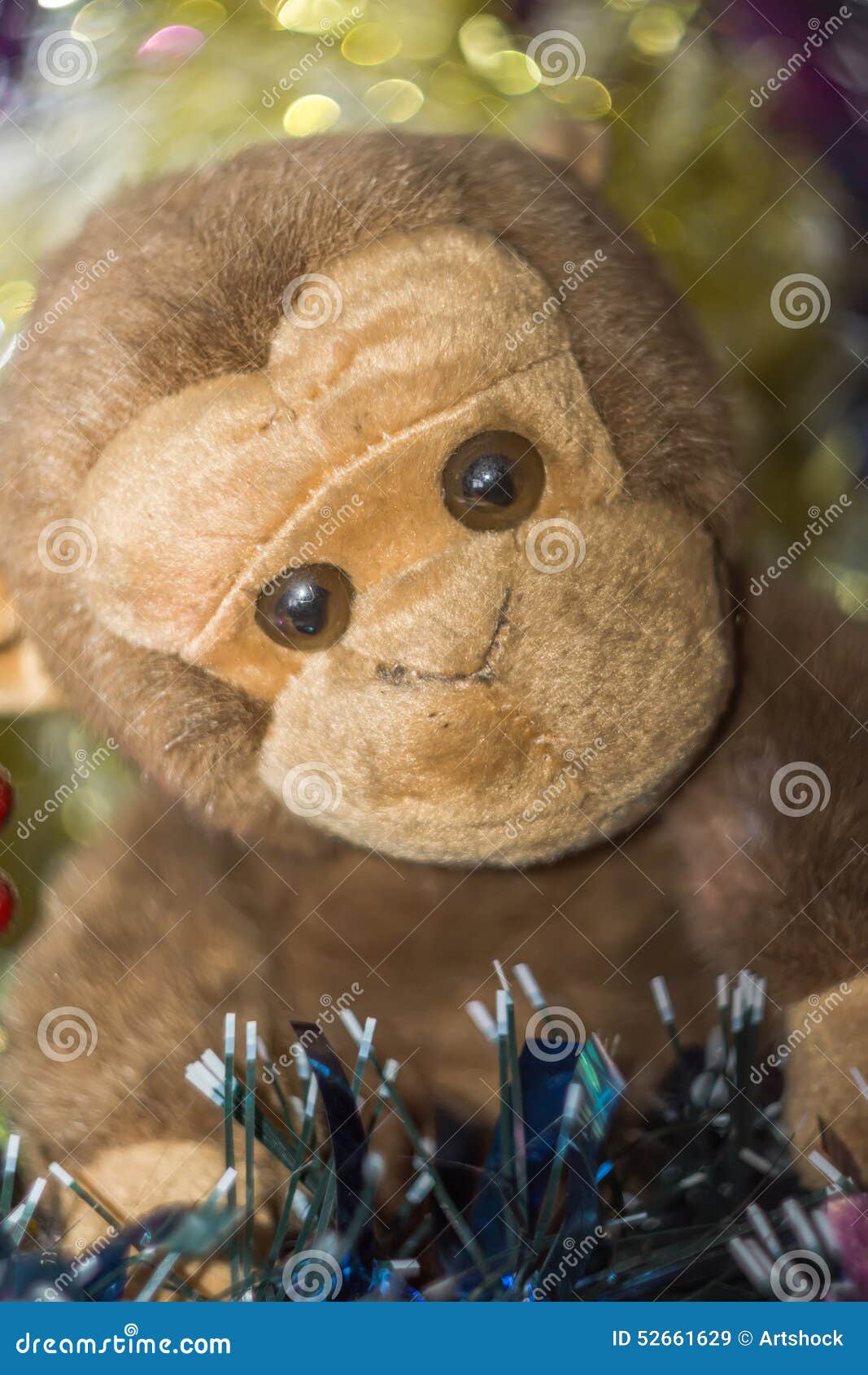 Monkey Toy with Decorations Stock Image - Image of traditional, january ...