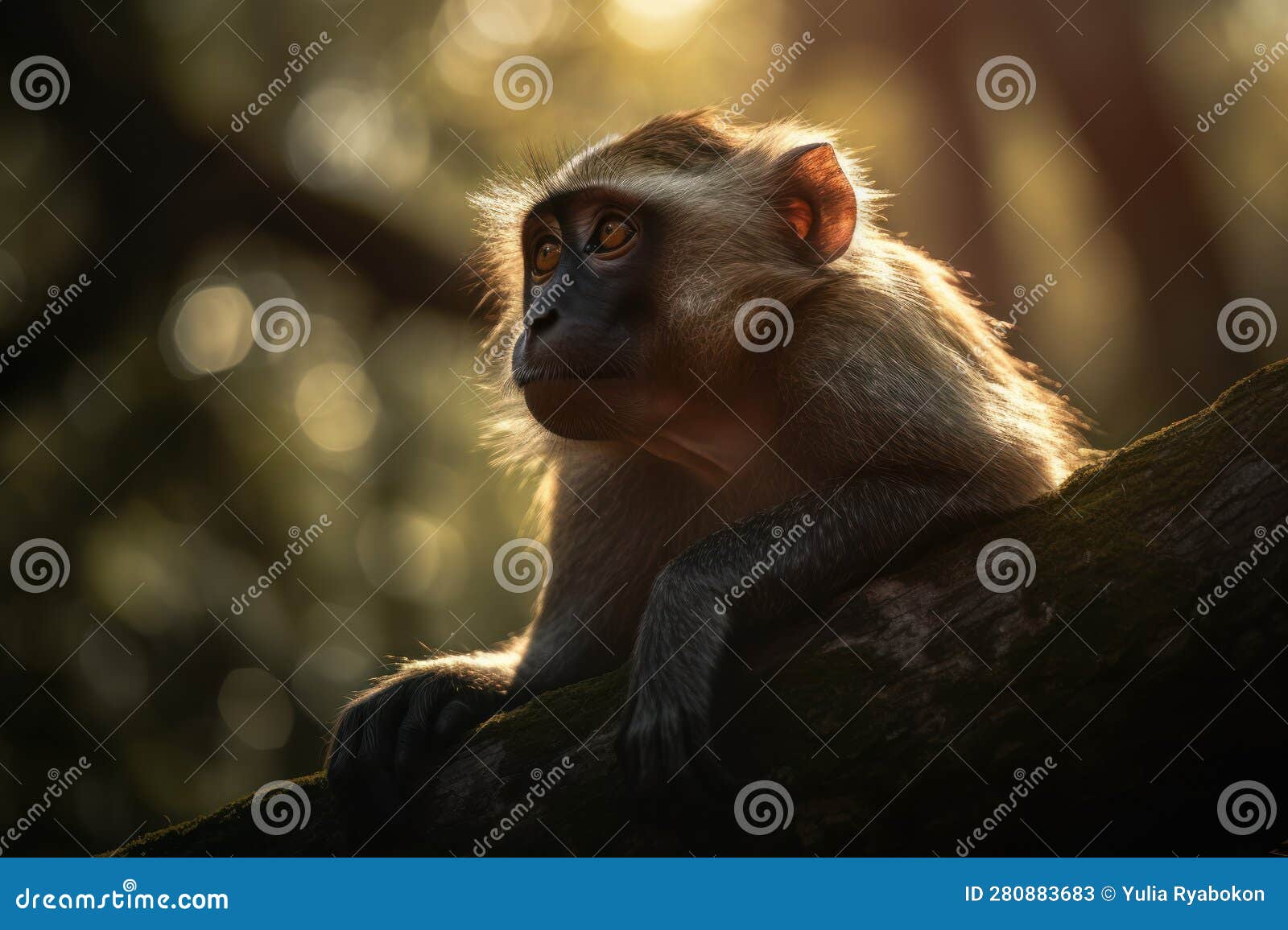 A Big Monkey Pod Tree Vector Illustration Isolated On A White ...