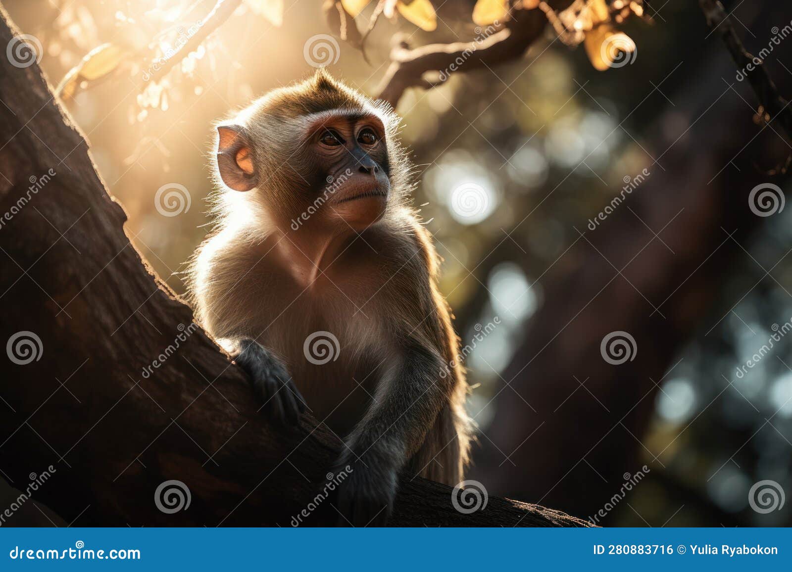 A Big Monkey Pod Tree Vector Illustration Isolated On A White ...