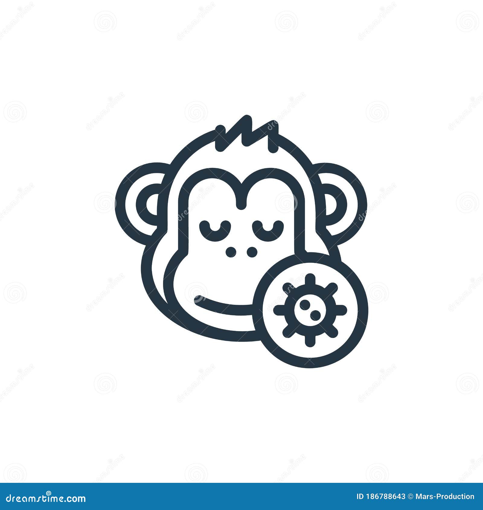 Monkey Vector Icon. Monkey Editable Stroke. Monkey Linear Symbol for ...