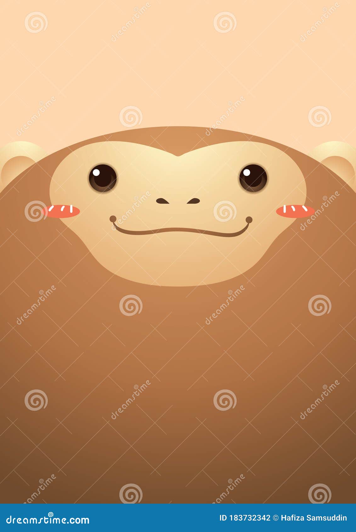 Monkey. Vector Illustration Decorative Background Design Stock ...