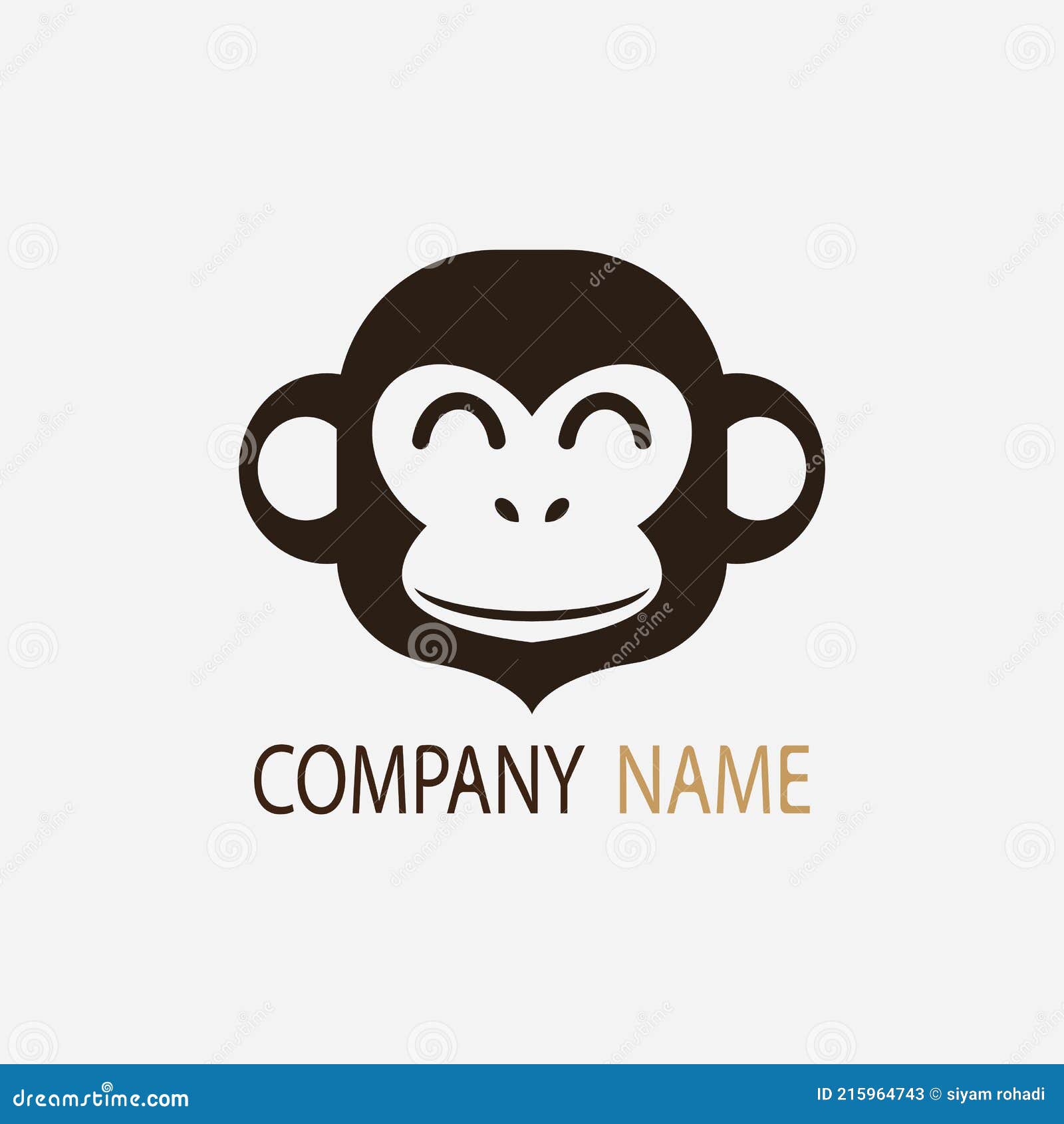 Monkey Vector Illustration Design Icon Logo Stock Vector - Illustration ...