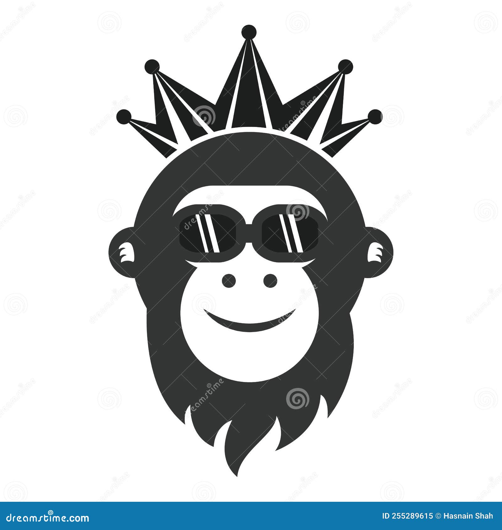Monkey vector logo design. stock vector. Illustration of wild - 255289615