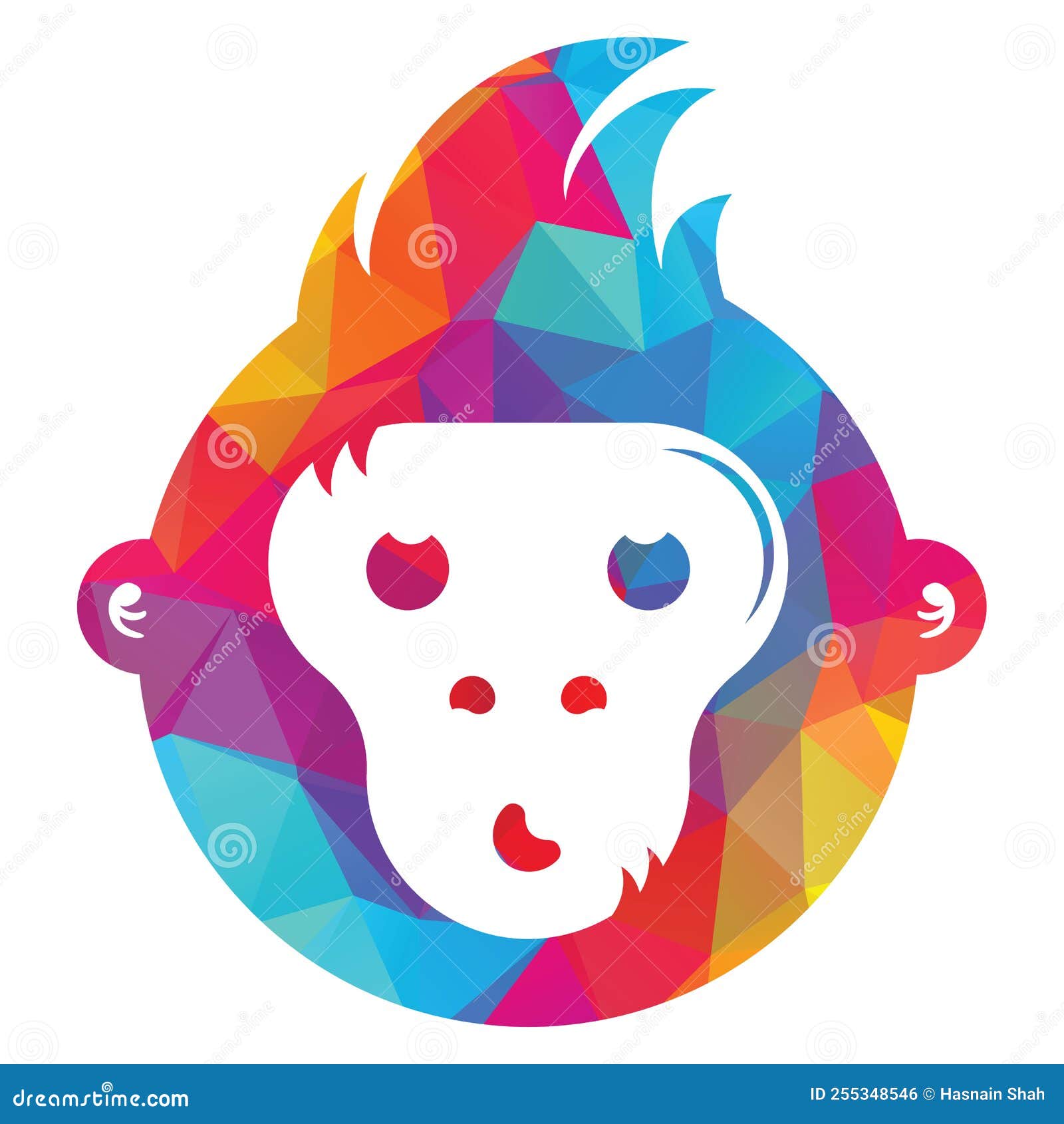Monkey vector logo design. stock vector. Illustration of cartoon ...