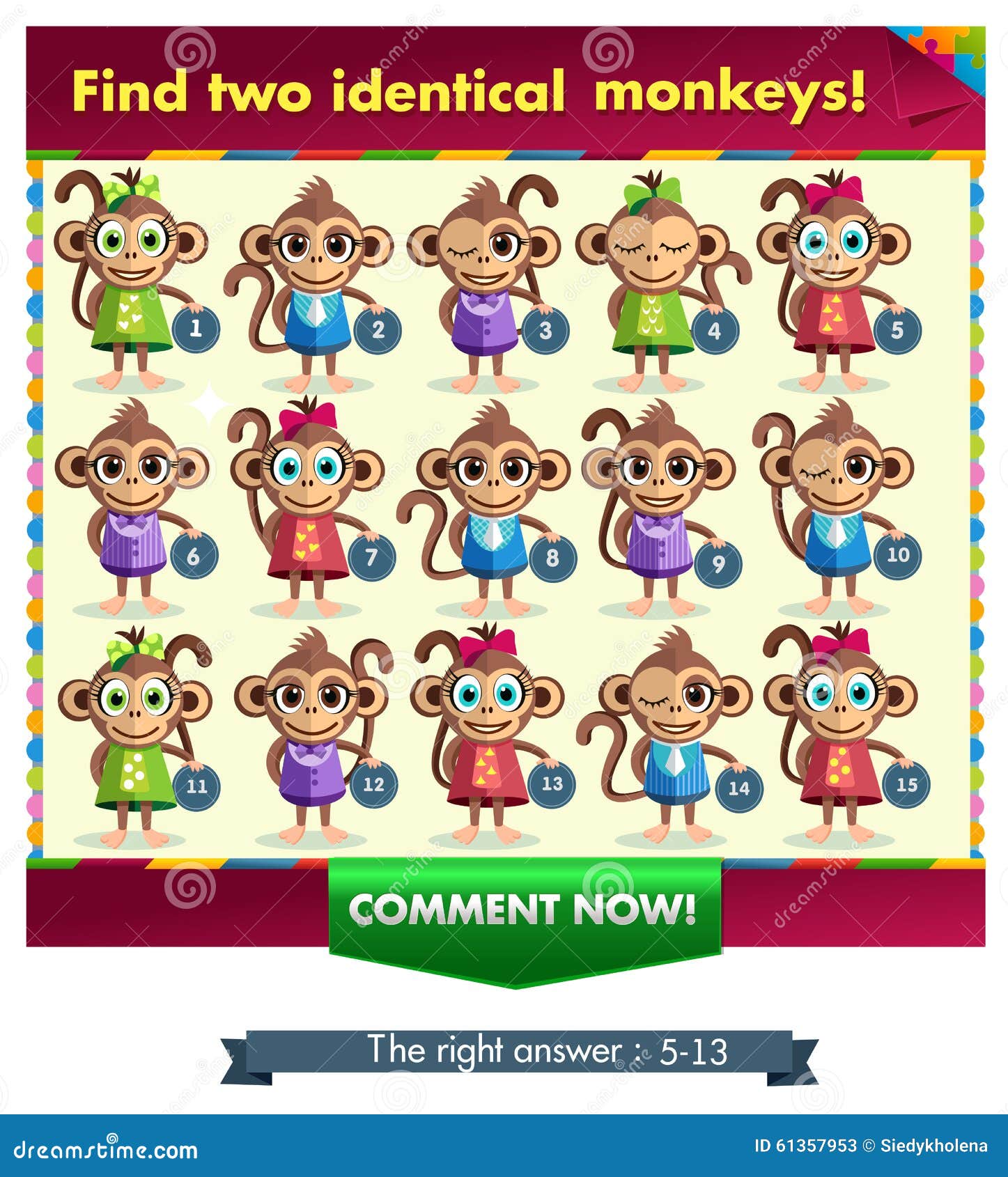 Monkey stock illustration. Illustration of monkey, comic - 61357953