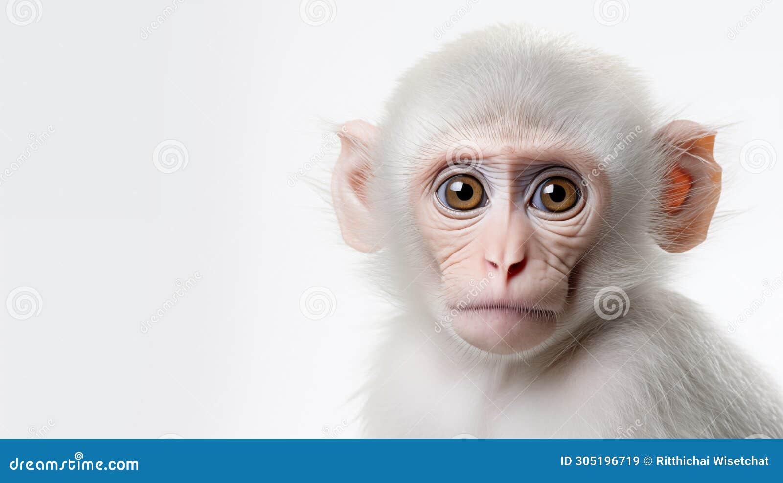 Monkey on White Background Illustration by Generative Ai Stock ...