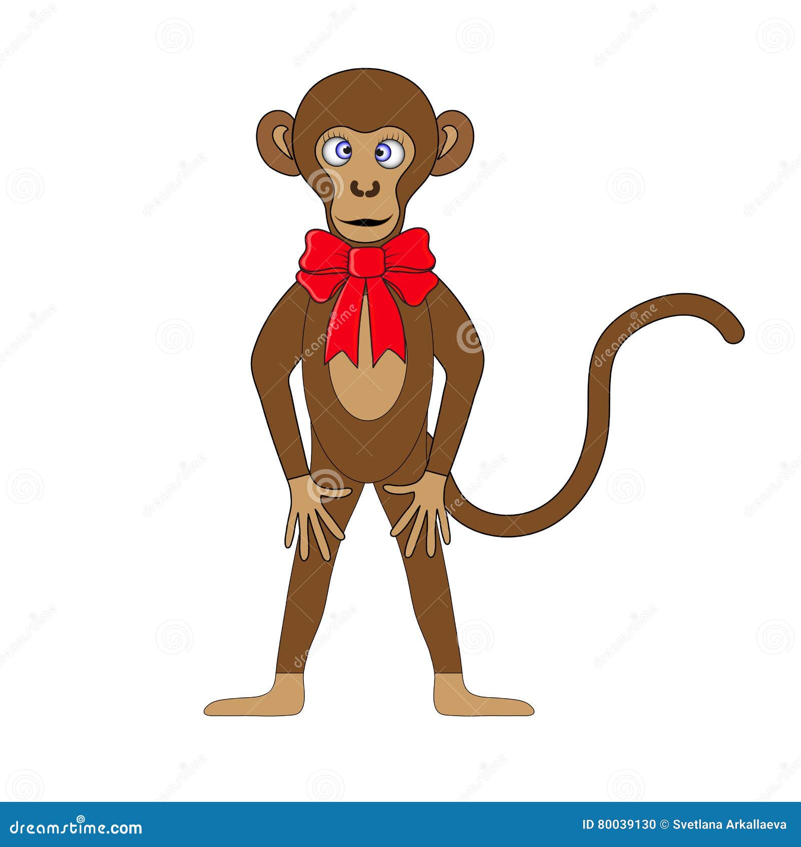 Monkey on White Background in EPS Stock Illustration - Illustration of ...