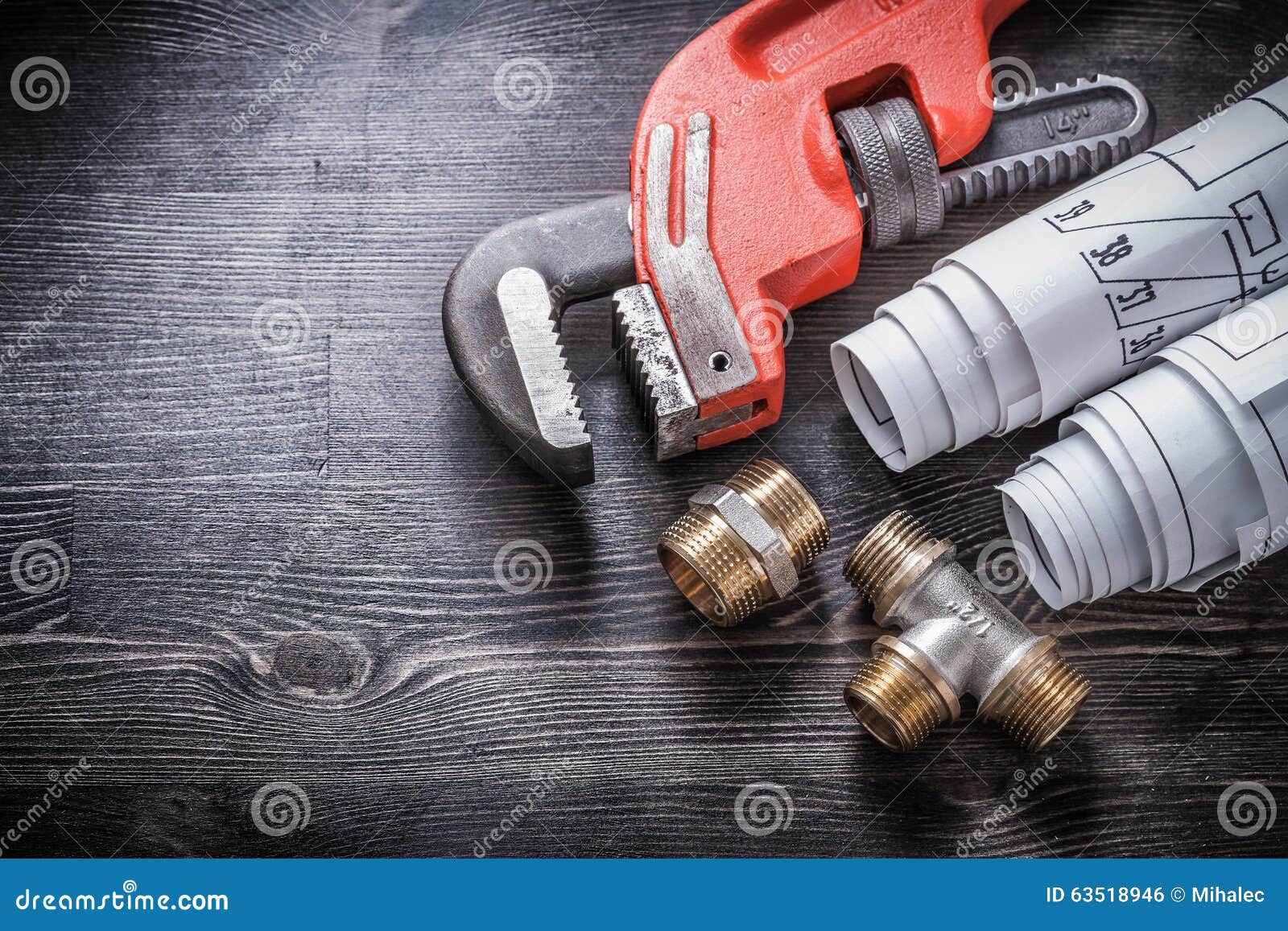 Monkey Wrench Brass Plumbing Fittings Rolled Stock Photos - Free ...
