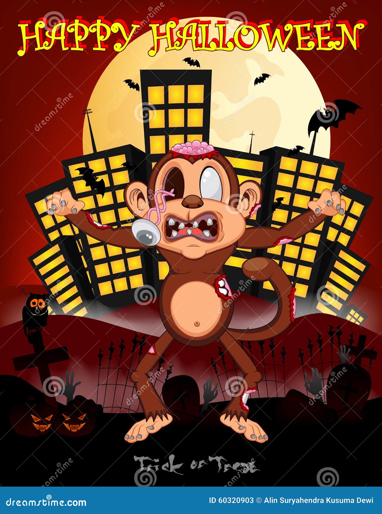 Chimp Zombie Ape Creature Corpse Stock Photography | CartoonDealer.com ...