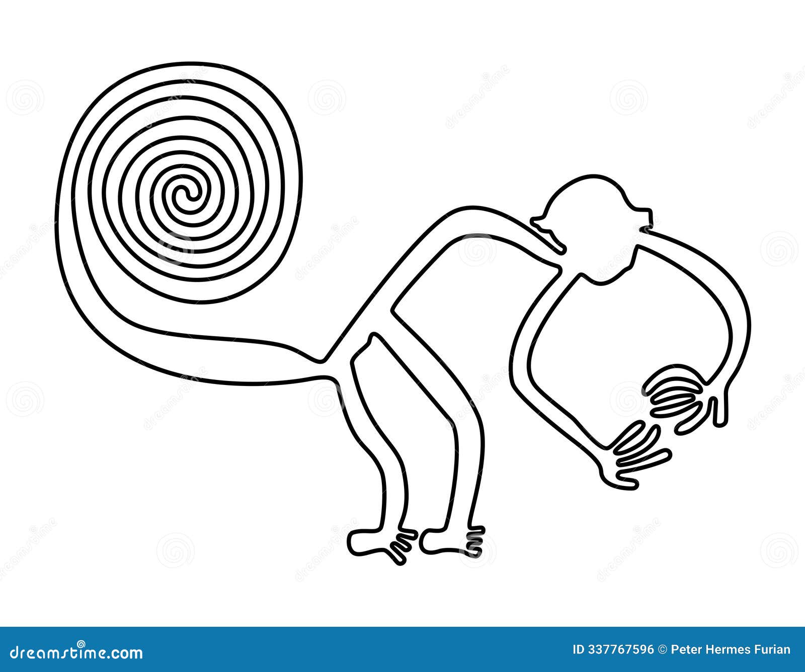 The Monkey, Nazca Lines and Geoglyph in the Desert of Southern Peru ...