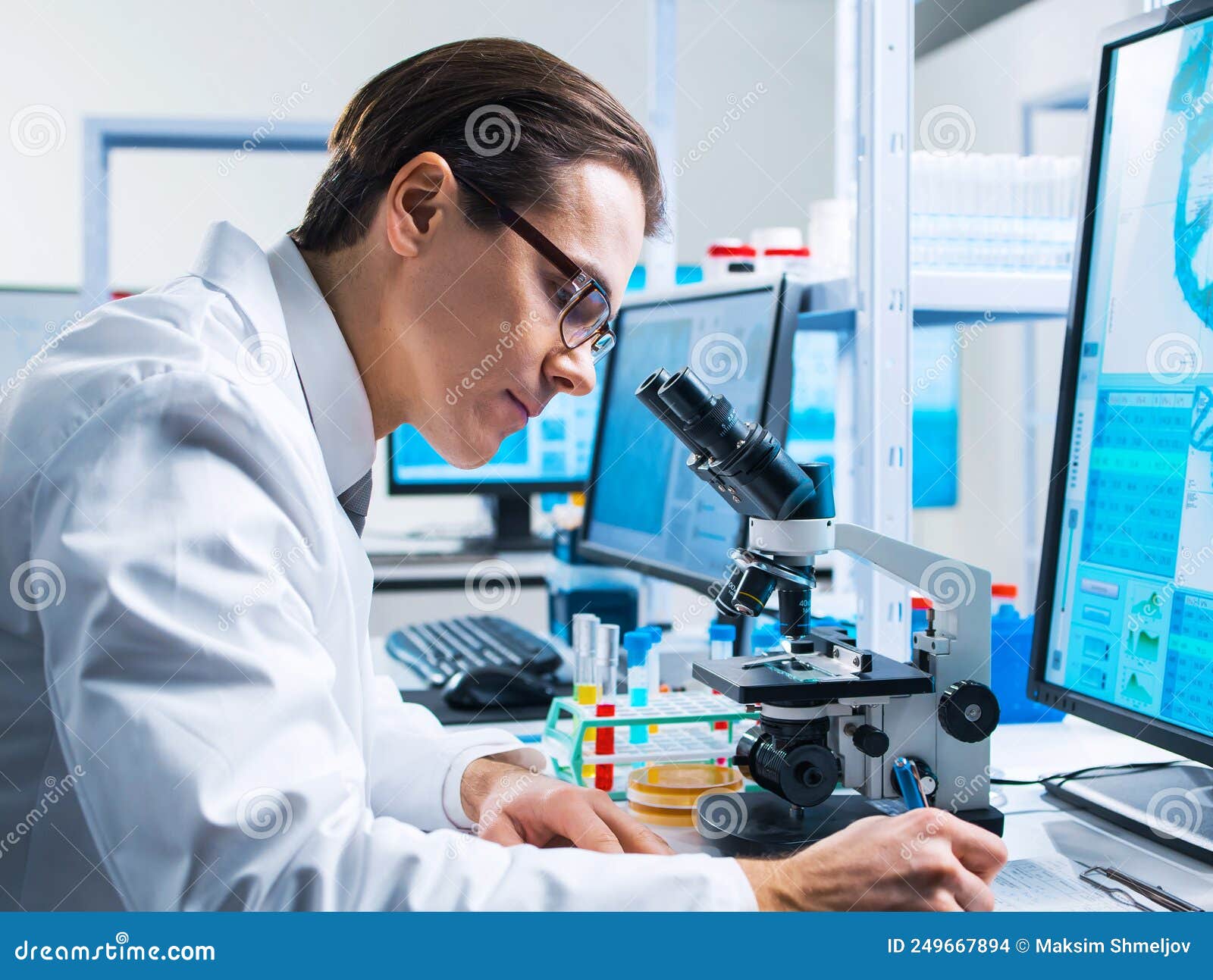 Monkeypox Research Laboratory. Professional Workers Of A Modern ...