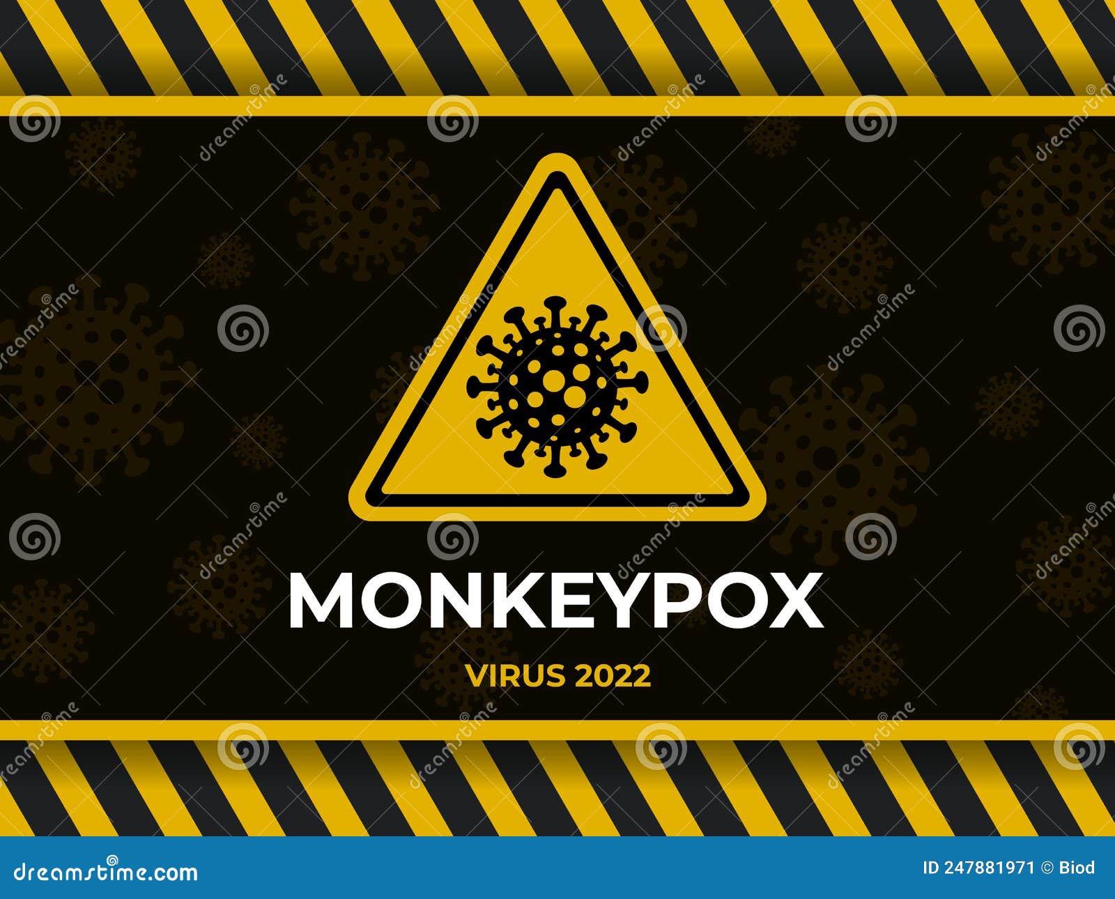 Monkeypox Virus Outbreak Warning Banner. Stock Vector - Illustration of ...