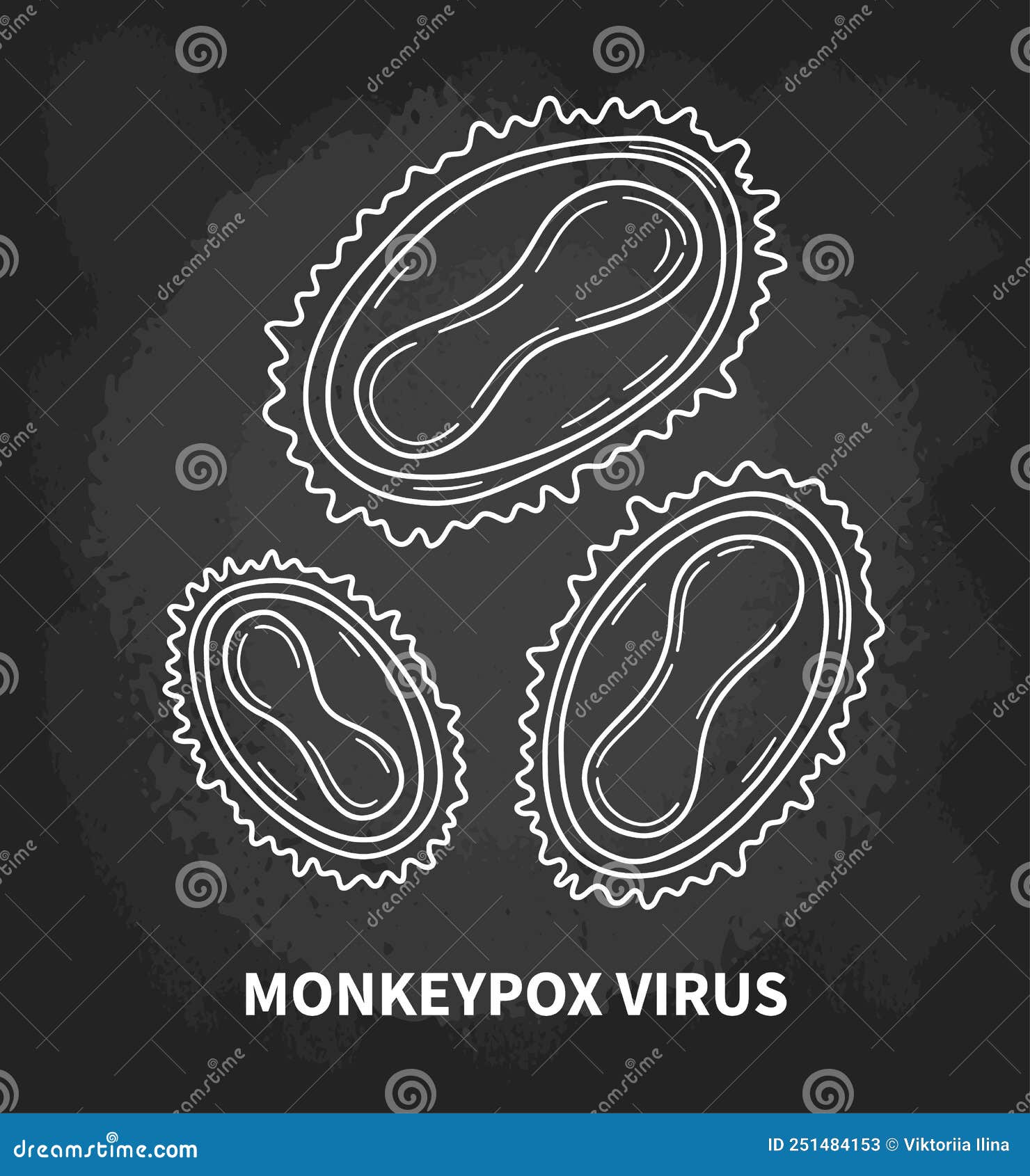 Monkeypox Virus Internal Structure of the Cell in Close Up Stock Vector ...