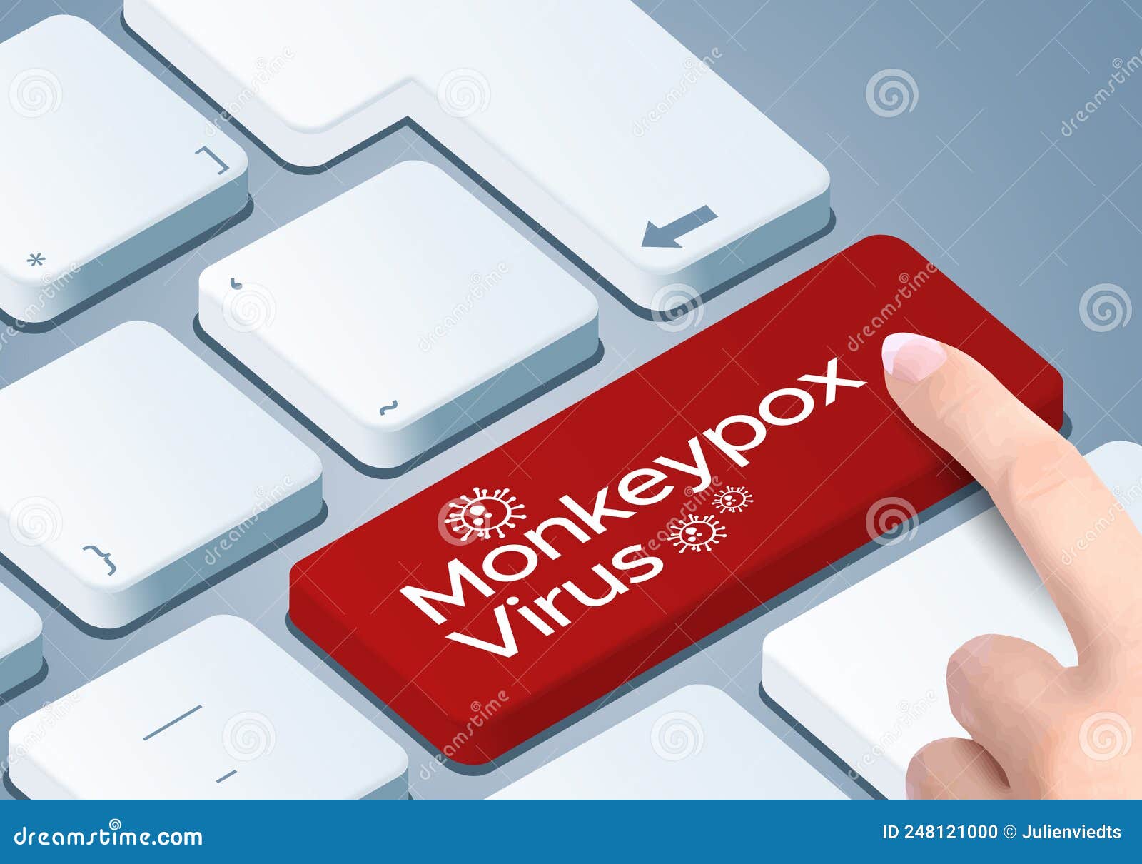 Monkeypox Virus Key - Keyboard with 3D Concept Illustration Stock ...
