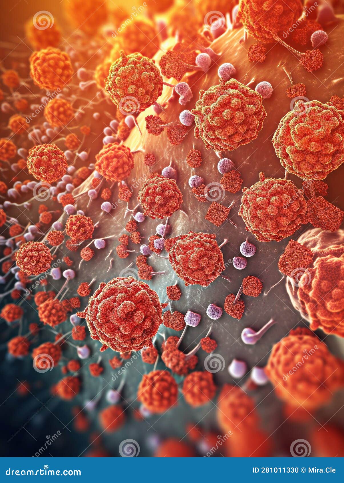 Monkeypox Virus Particles, Created with Generative AI Stock ...