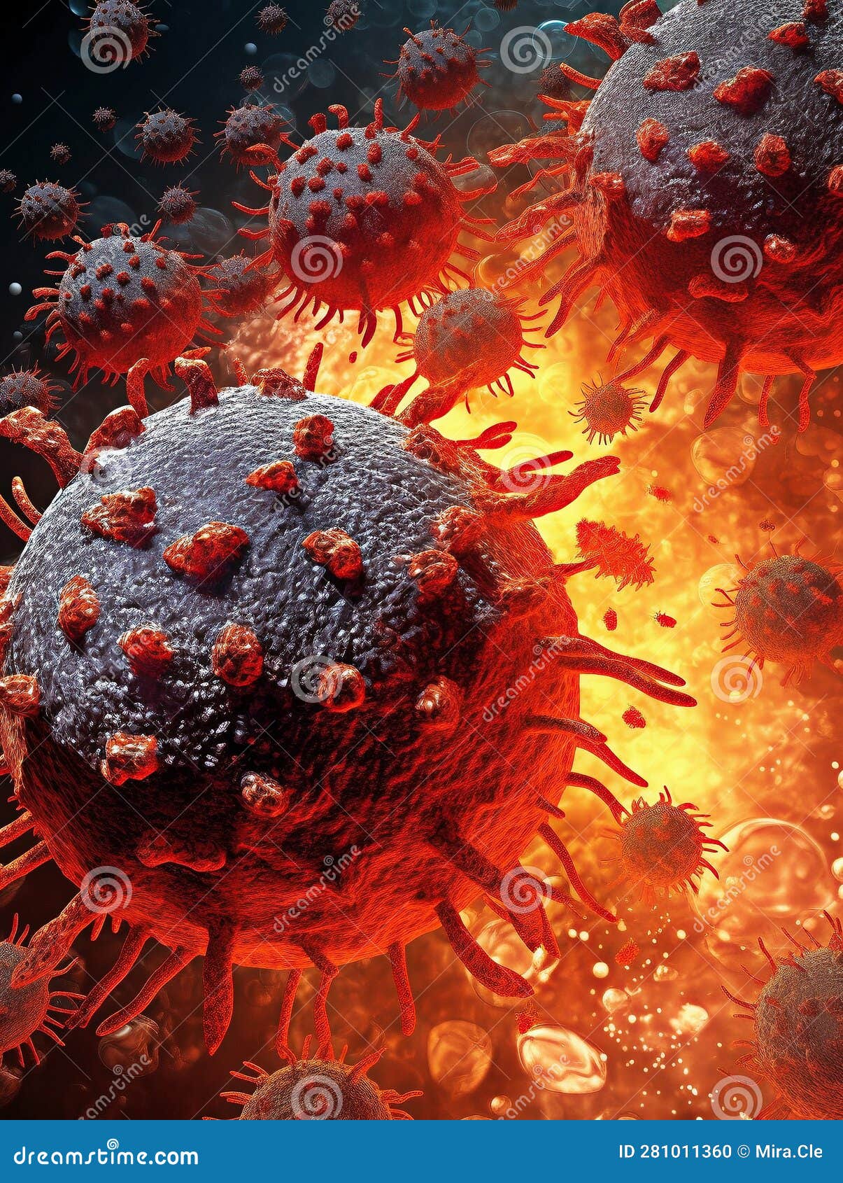 Monkeypox Virus Particles, Created with Generative AI Stock ...