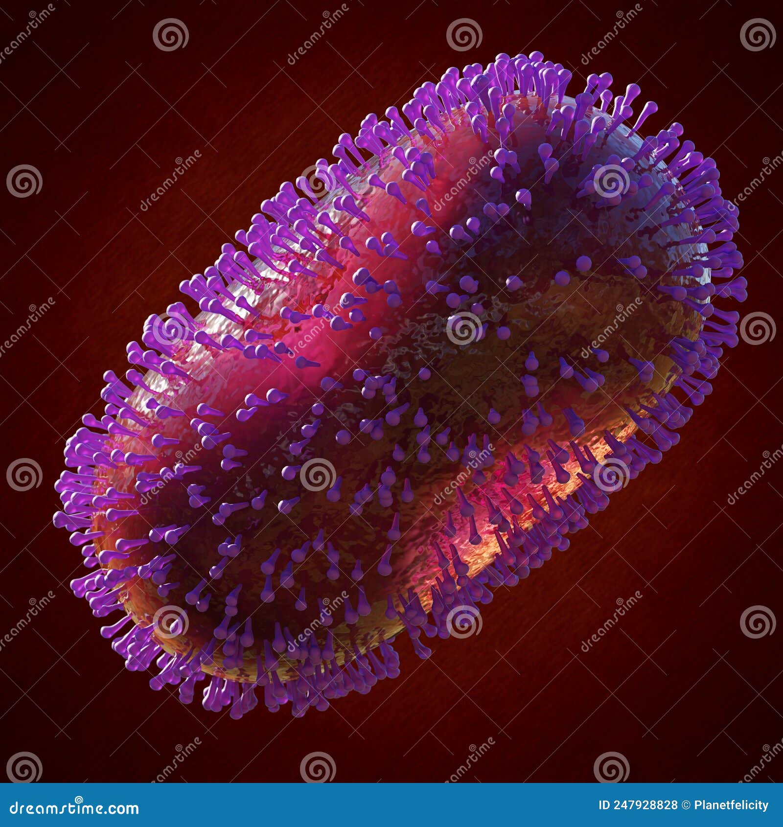 Monkeypox Virus, Pathogen Closeup Stock Illustration - Illustration of ...