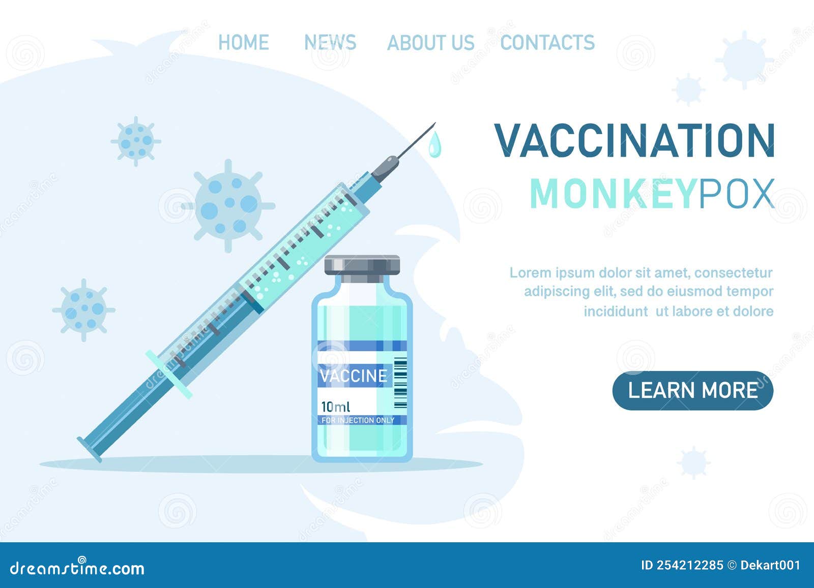 Monkeypox Virus Vaccination with Vaccine Bottle and Syringe Injection ...