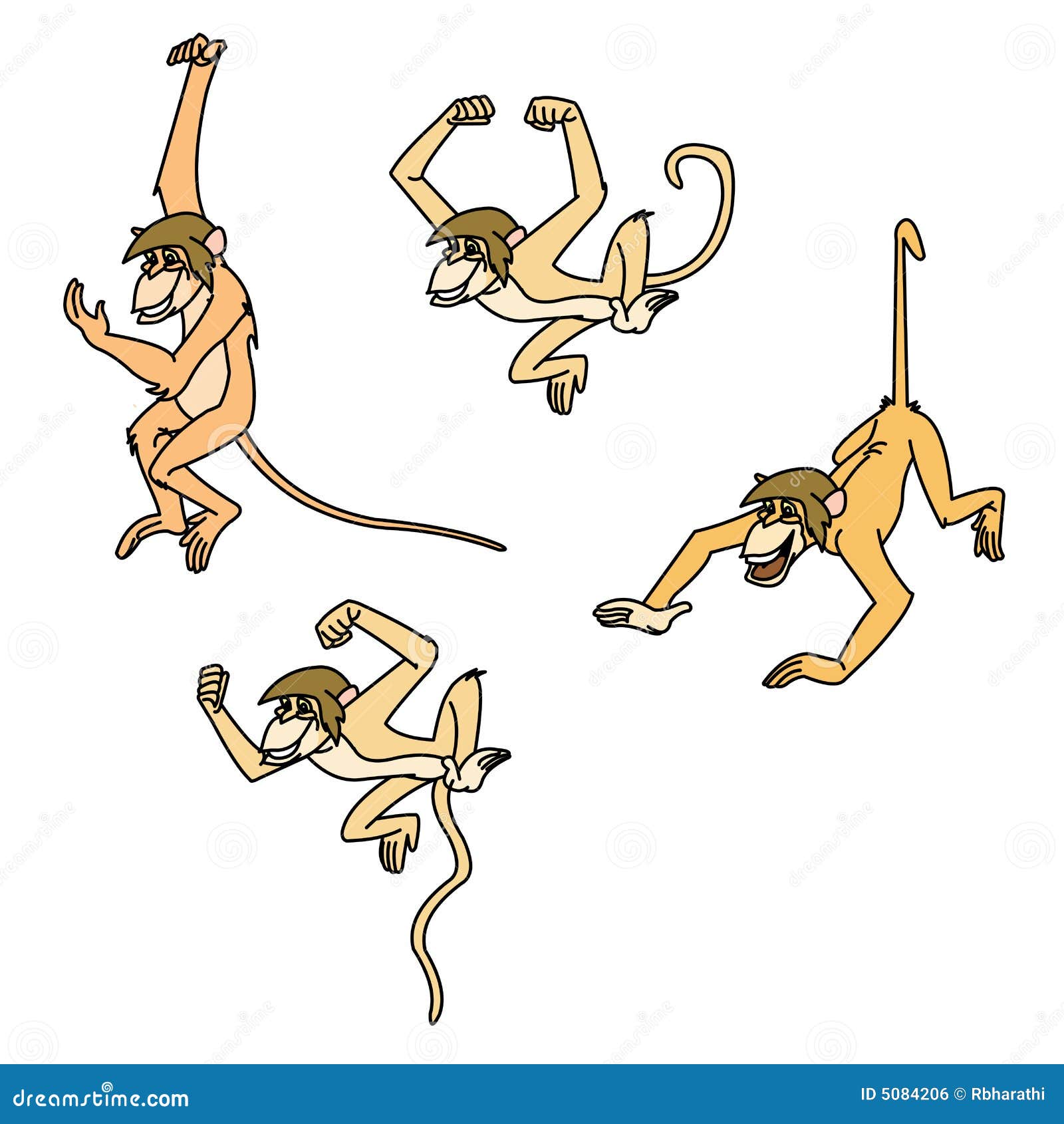 Monkeys stock illustration. Illustration of teeth, creature - 5084206