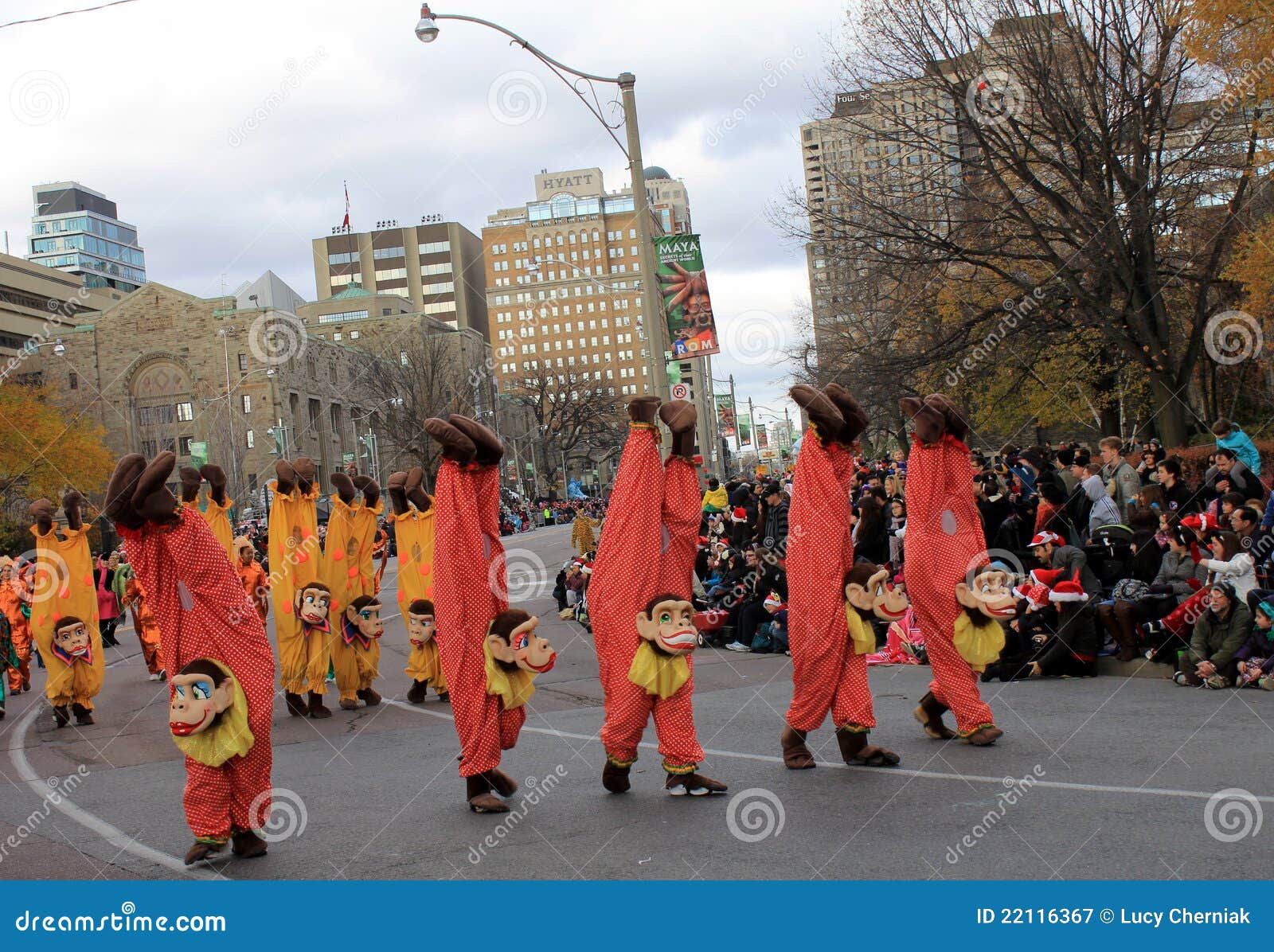 Monkeys at Christmas Parade in Toronto Editorial Photography - Image of ...