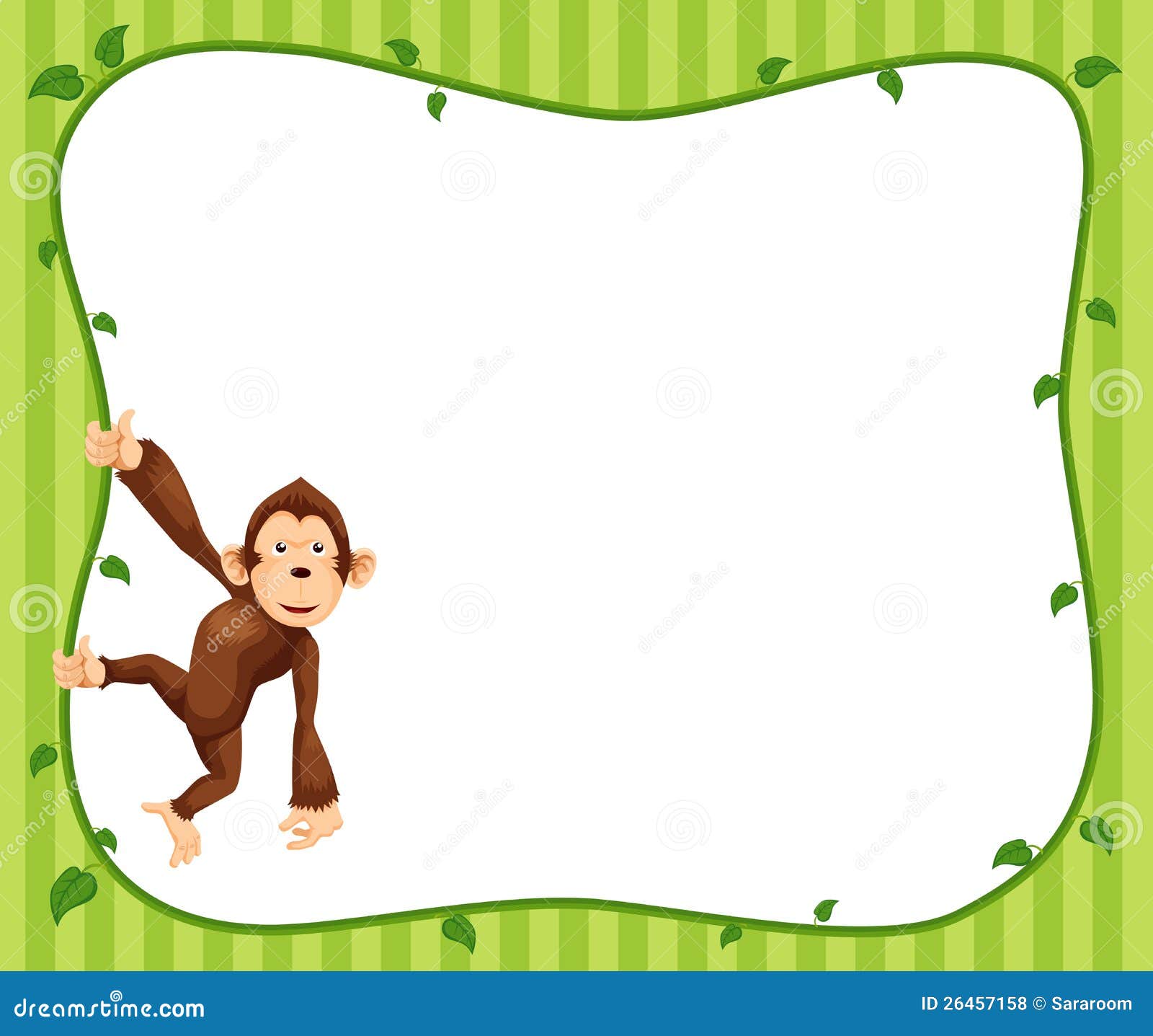 Monkeys frame stock vector. Illustration of funny, cartoon - 26457158