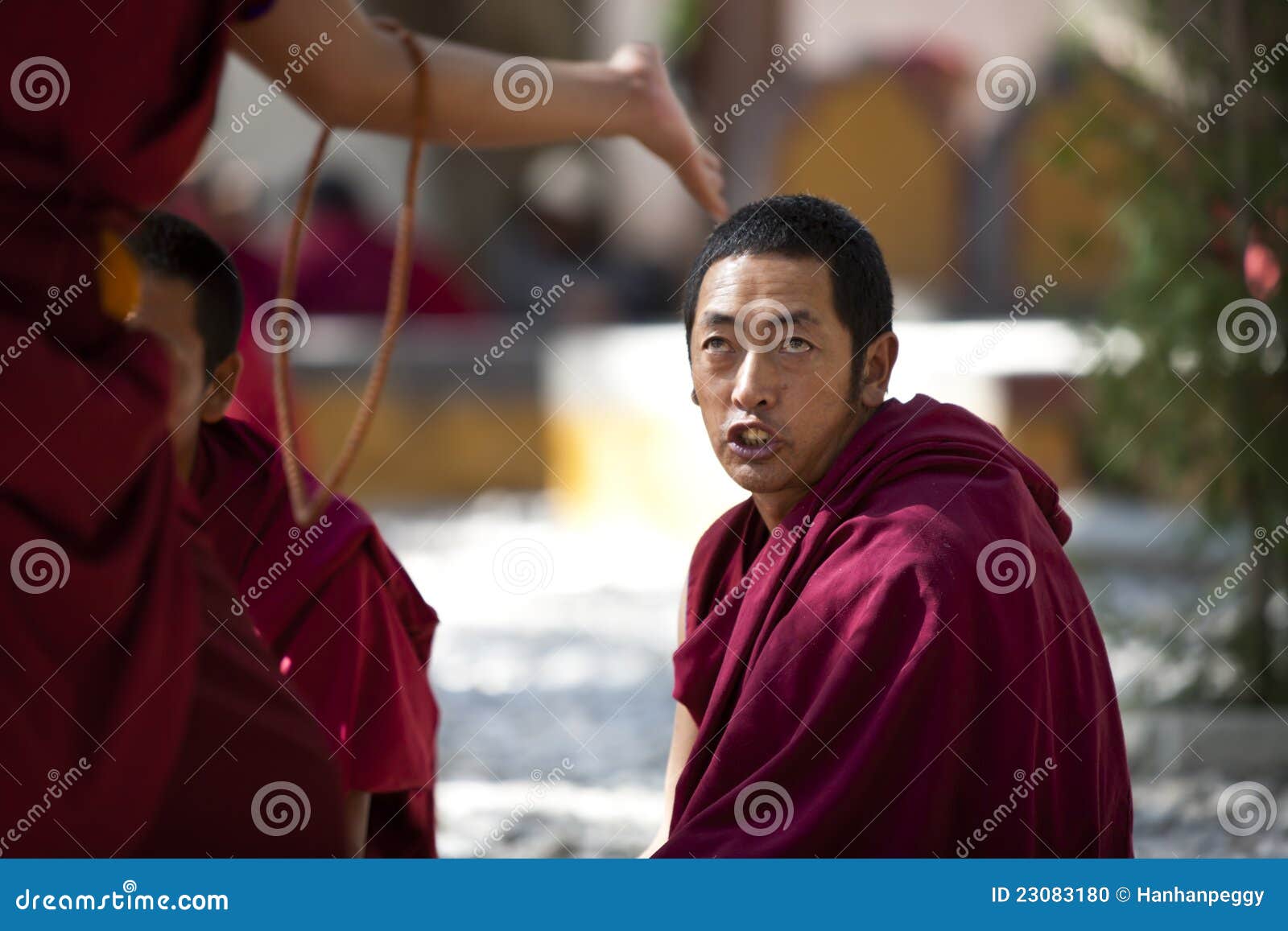 Monks Debating, Lhasa, Tibet Editorial Image - Image of monastery ...