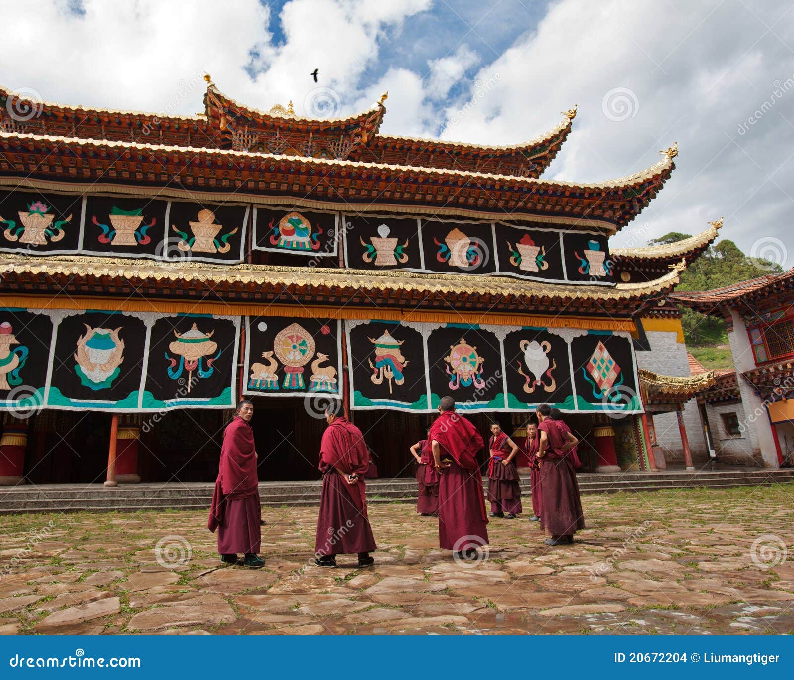 Monks Debating before the Monastery Editorial Stock Image - Image of ...