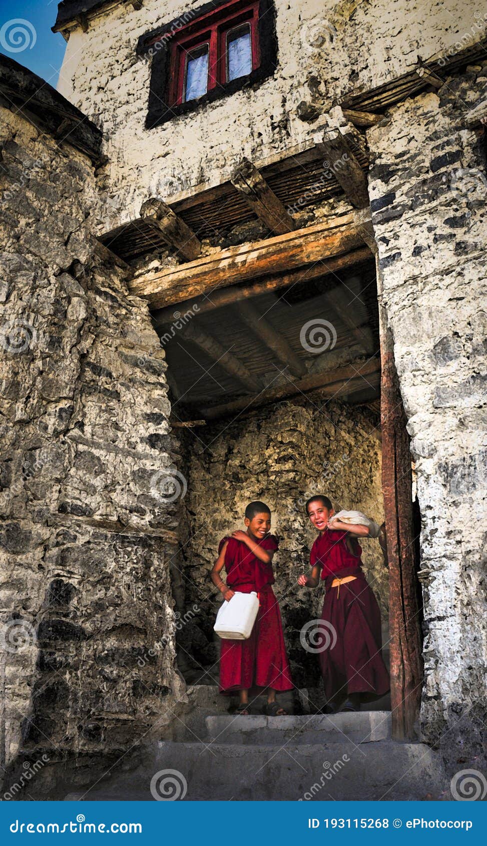 Monks at Diskit Monastery, Ladakh Editorial Stock Photo - Image of ...