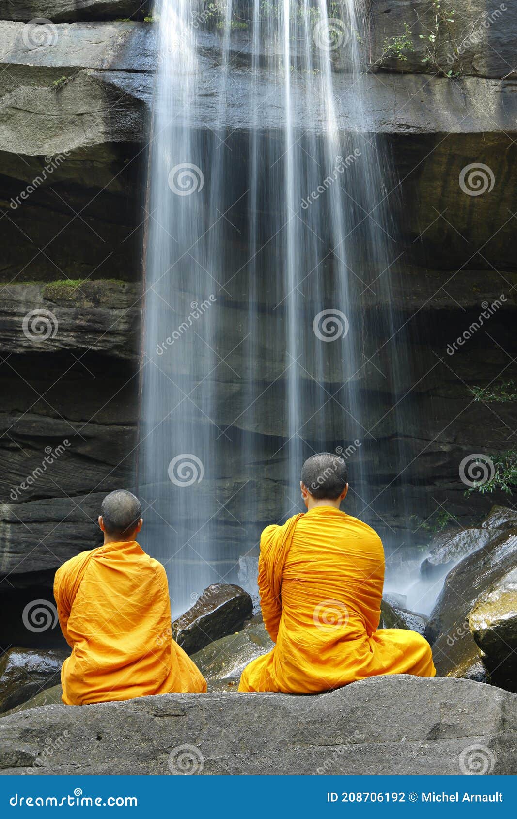 Thailand Monks Waterfall Stock Photos - Free & Royalty-Free Stock ...