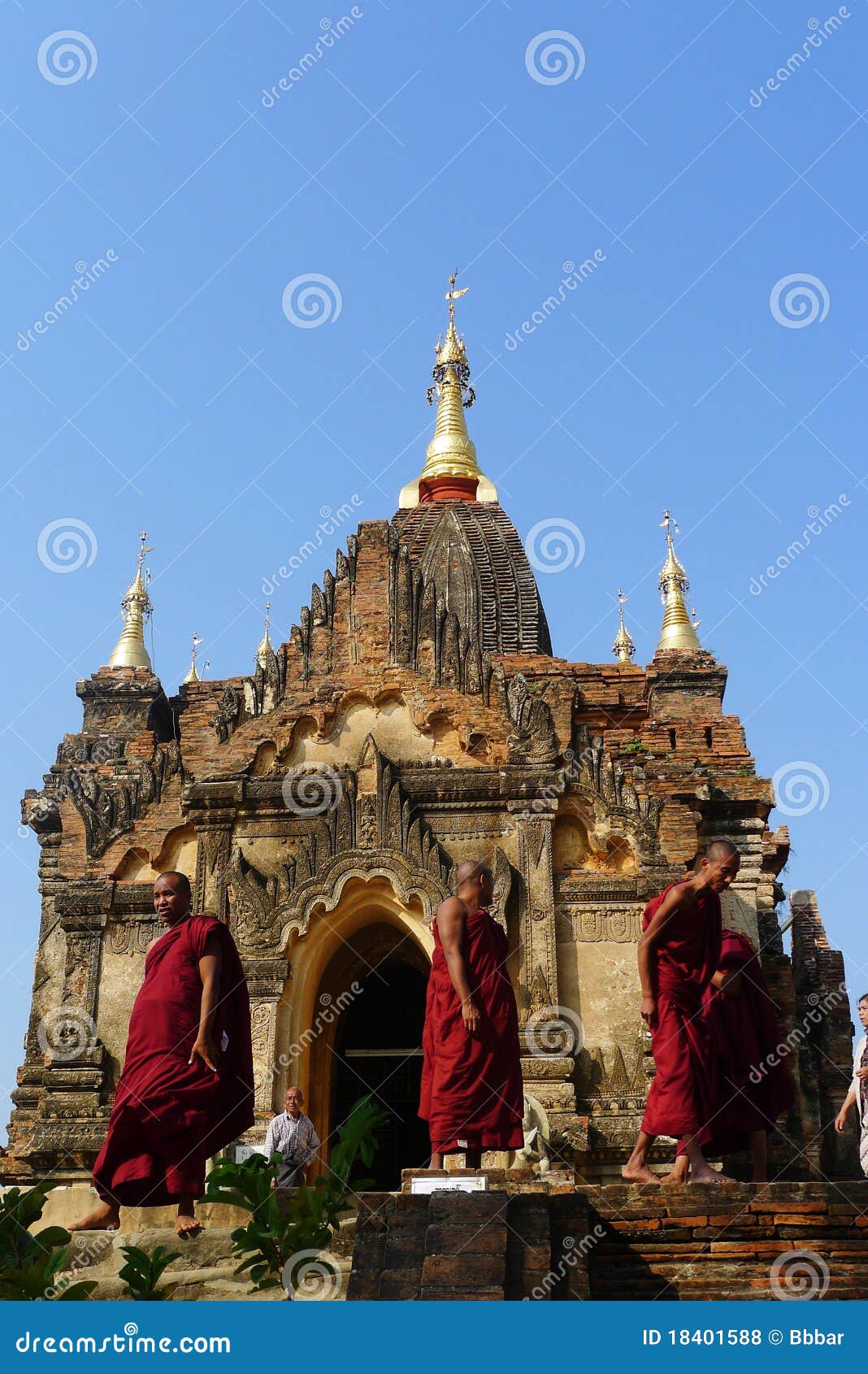 Monks in Myanmar editorial stock photo. Image of local - 18401588