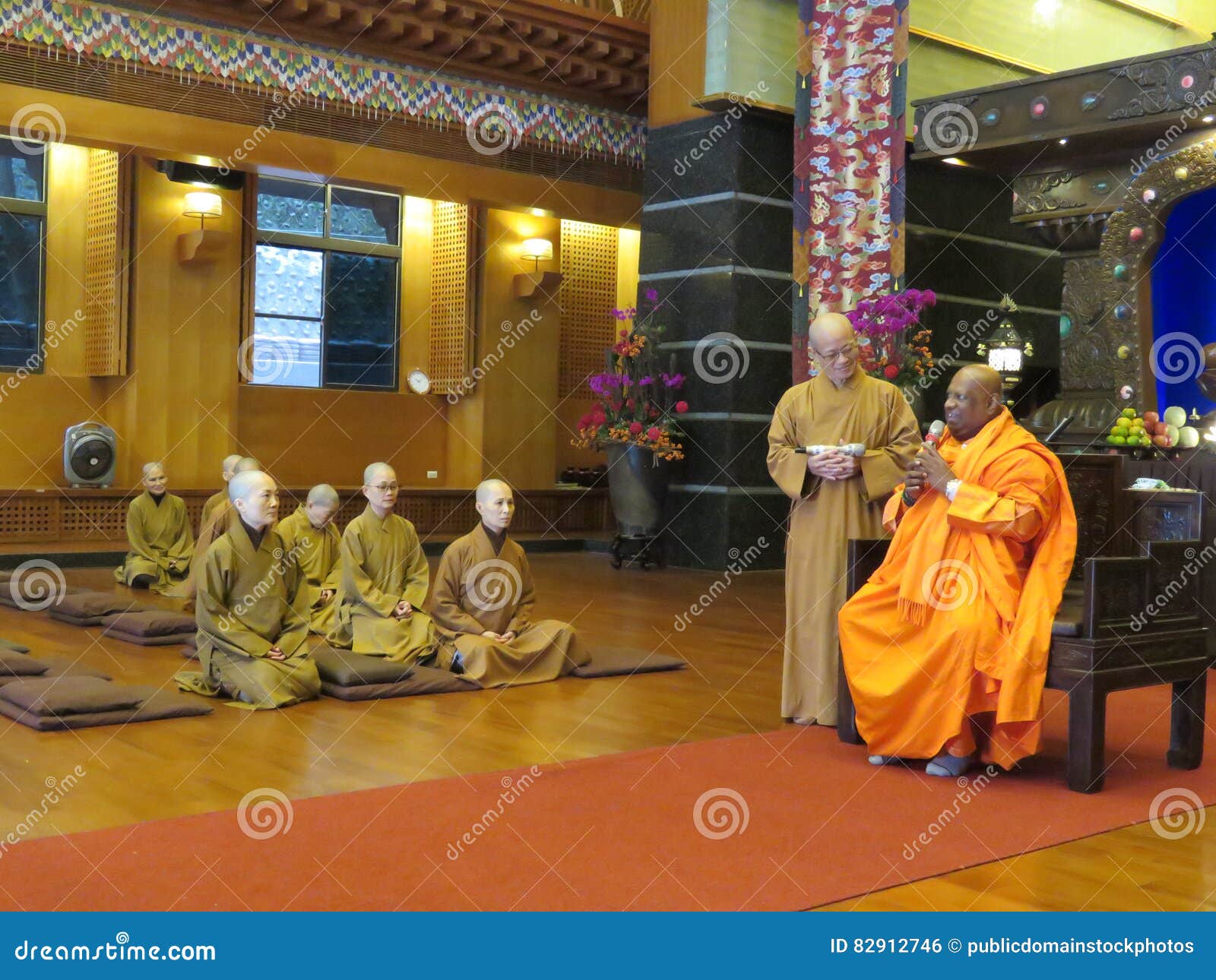 Monks In Temple Picture. Image: 82912746