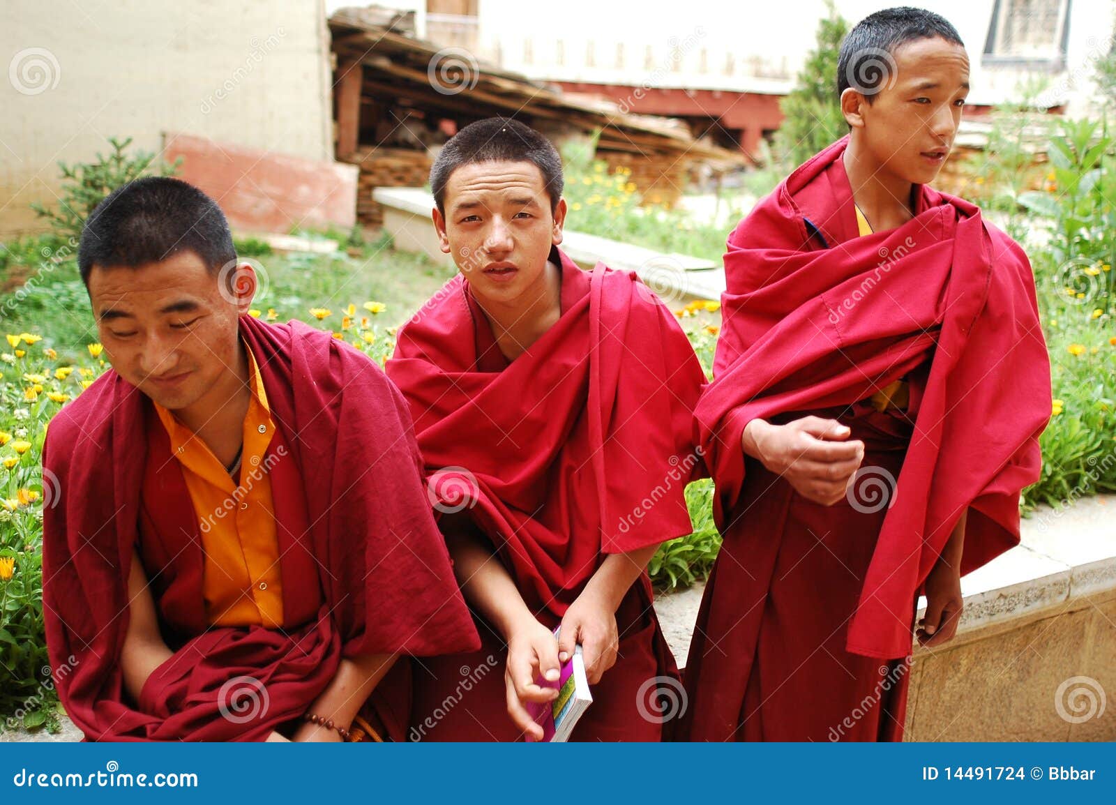 Monks in Tibet editorial stock image. Image of lamas - 14491724