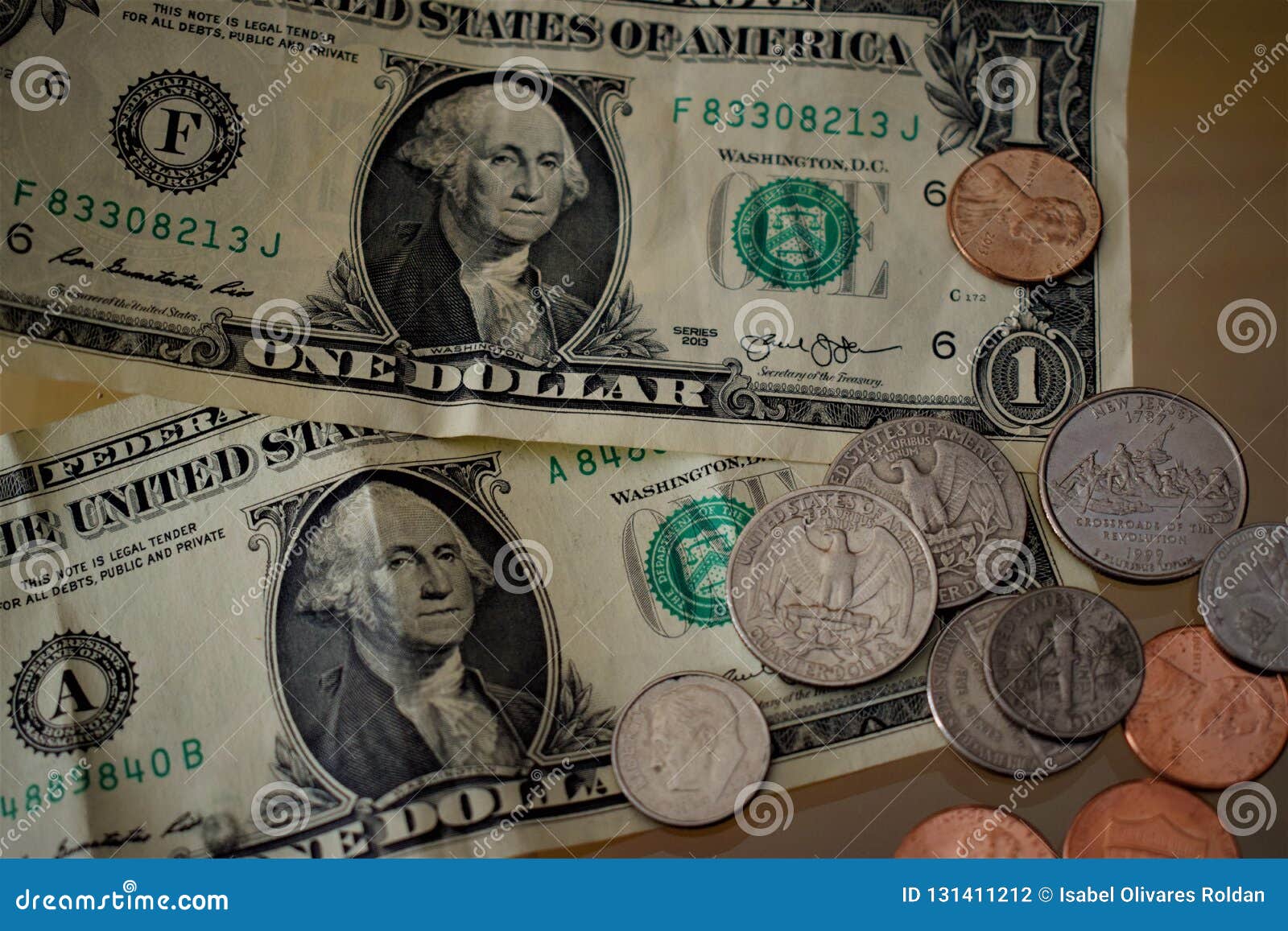 Monnaie Et Billets De Dollars US Photo stock - Image du finances ...