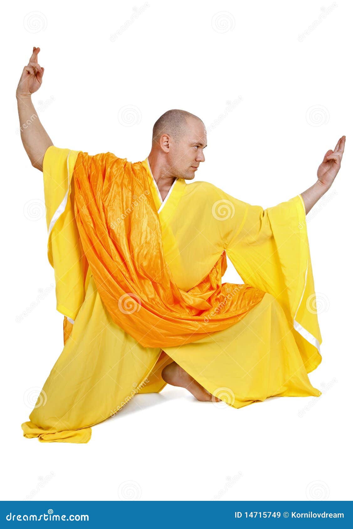 Monnik stock afbeelding. Image of bruin, laos, meditatie - 14715749