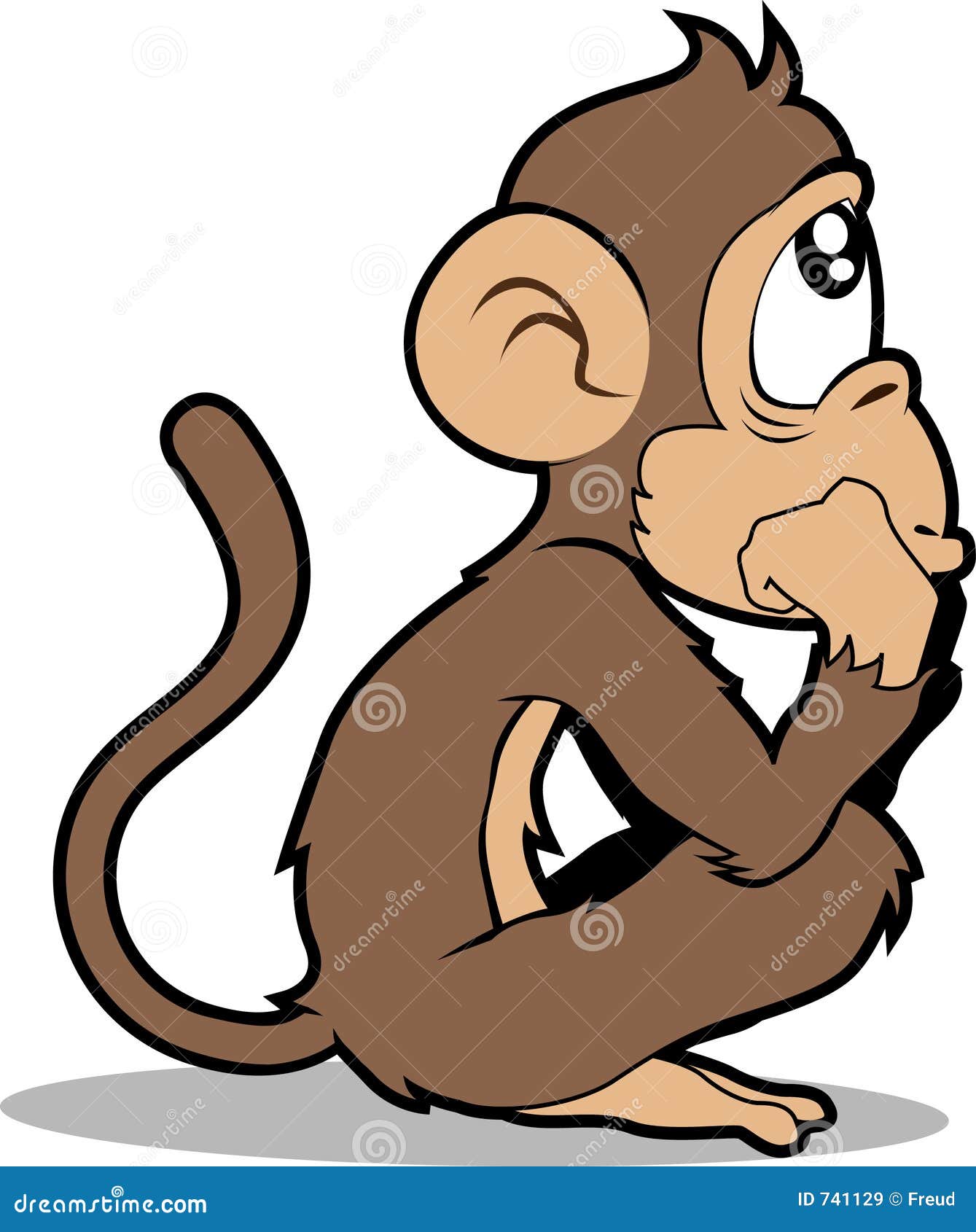 Mono ilustración del vector. Ilustración de confunda, historieta - 741129