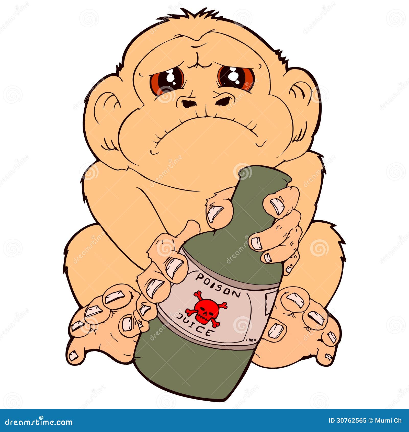 Mono borracho stock de ilustración. Ilustración de divertido - 30762565