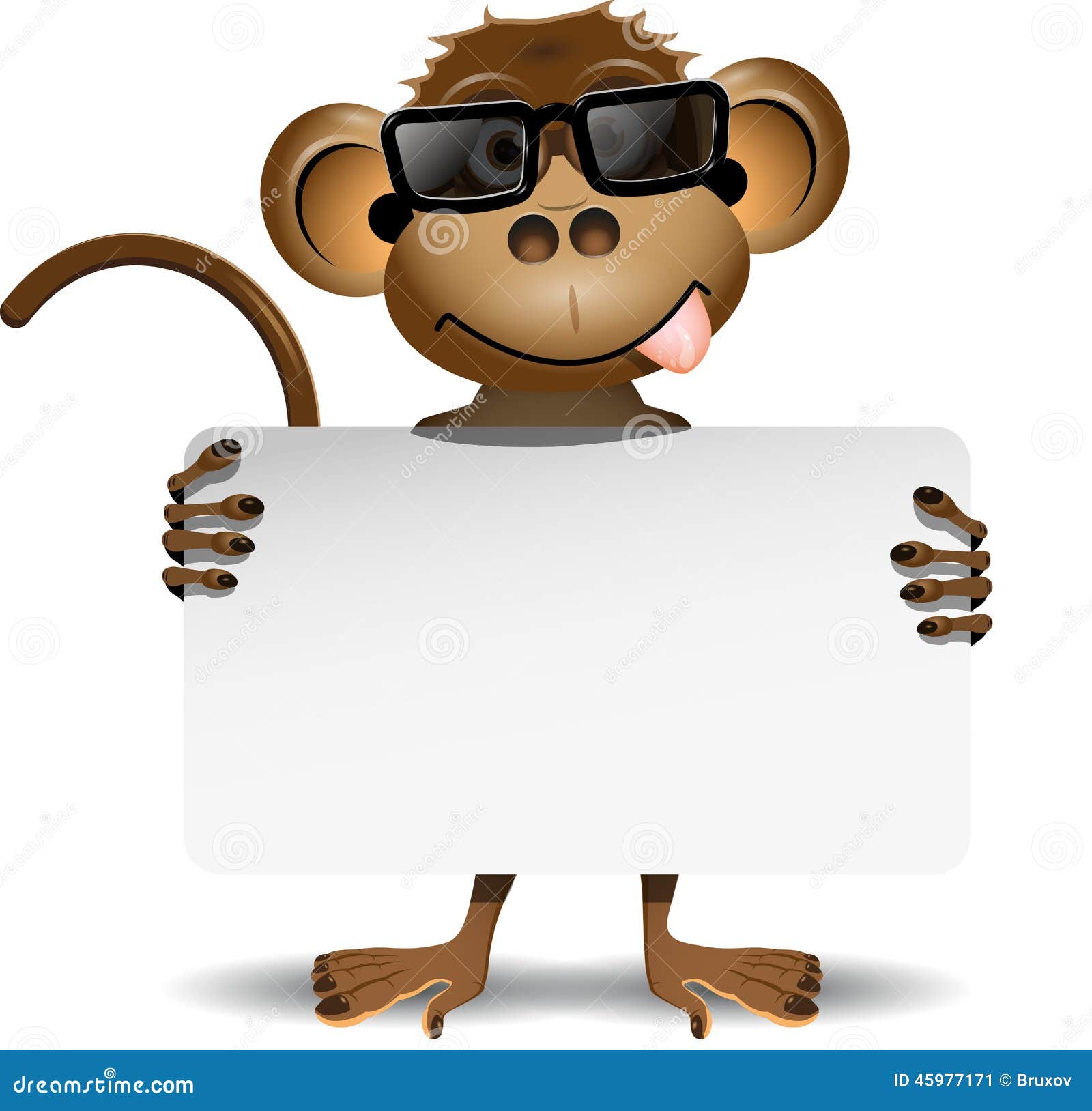 Mono con las gafas de sol ilustración del vector. Ilustración de ...