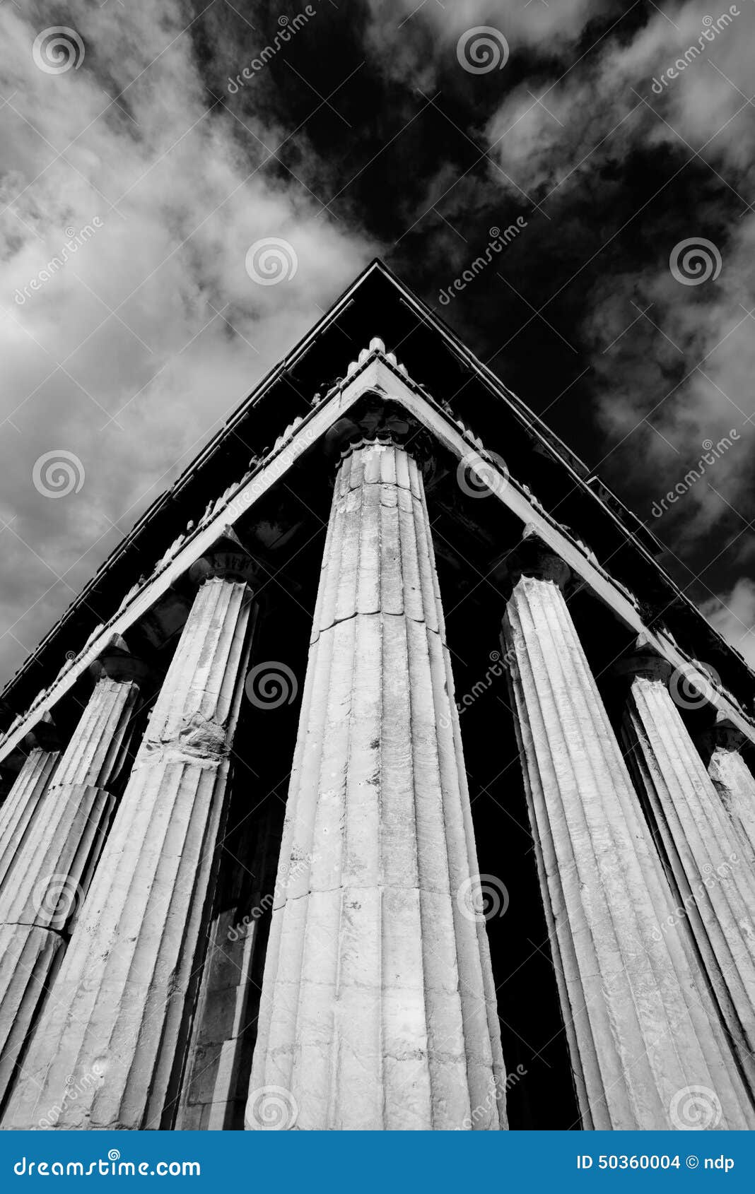 Mono Corner Columns Temple Hephaistos Stock Photos - Free & Royalty ...
