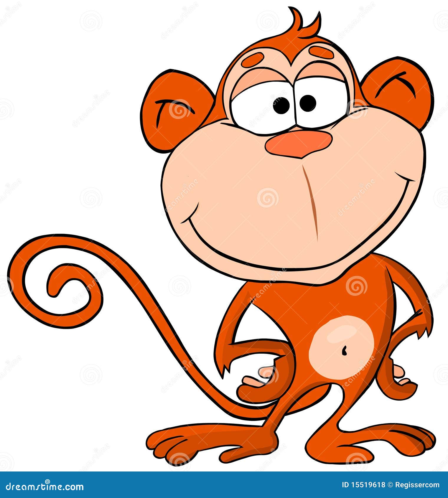 Mono de la historieta ilustración del vector. Ilustración de salvaje ...