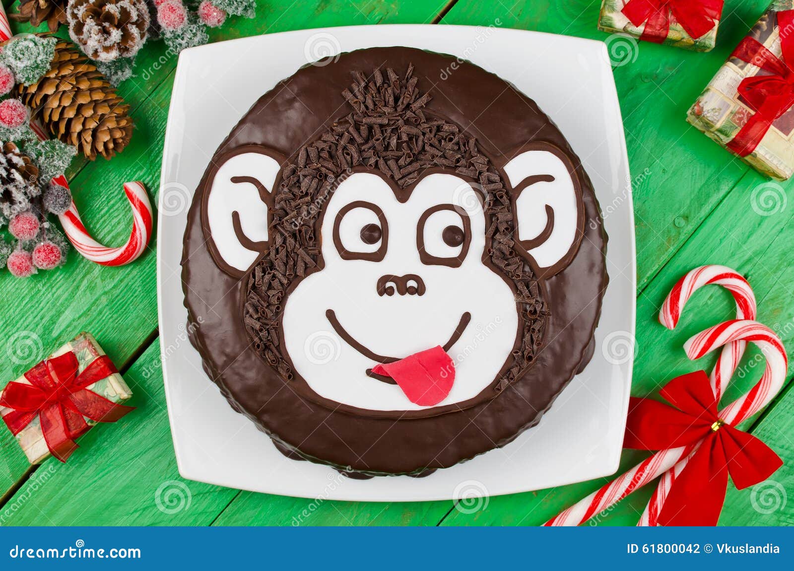 Mono De La Torta De Chocolate Foto de archivo - Imagen de pasteles ...
