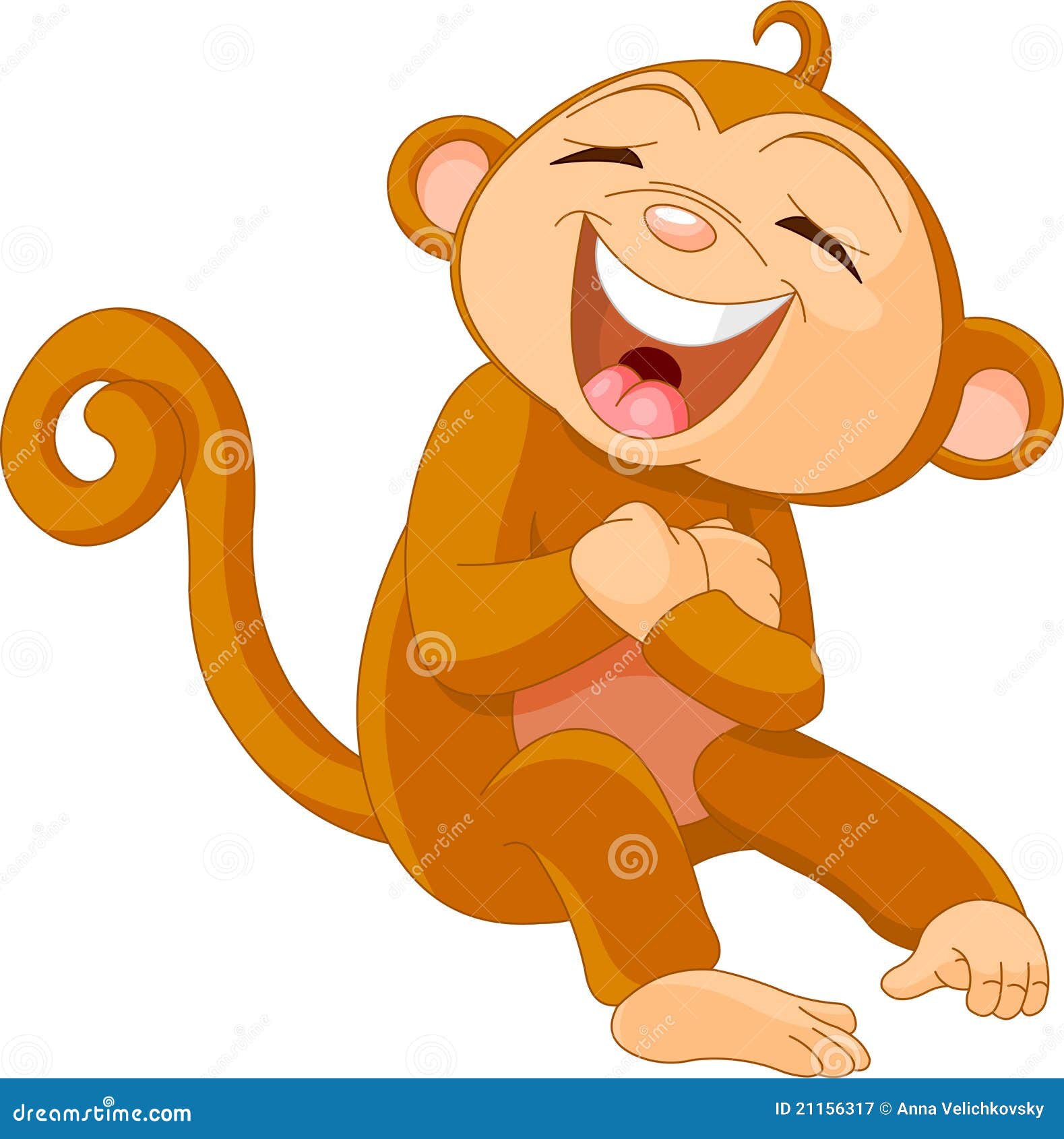 Mono de risa ilustración del vector. Ilustración de aislado - 21156317